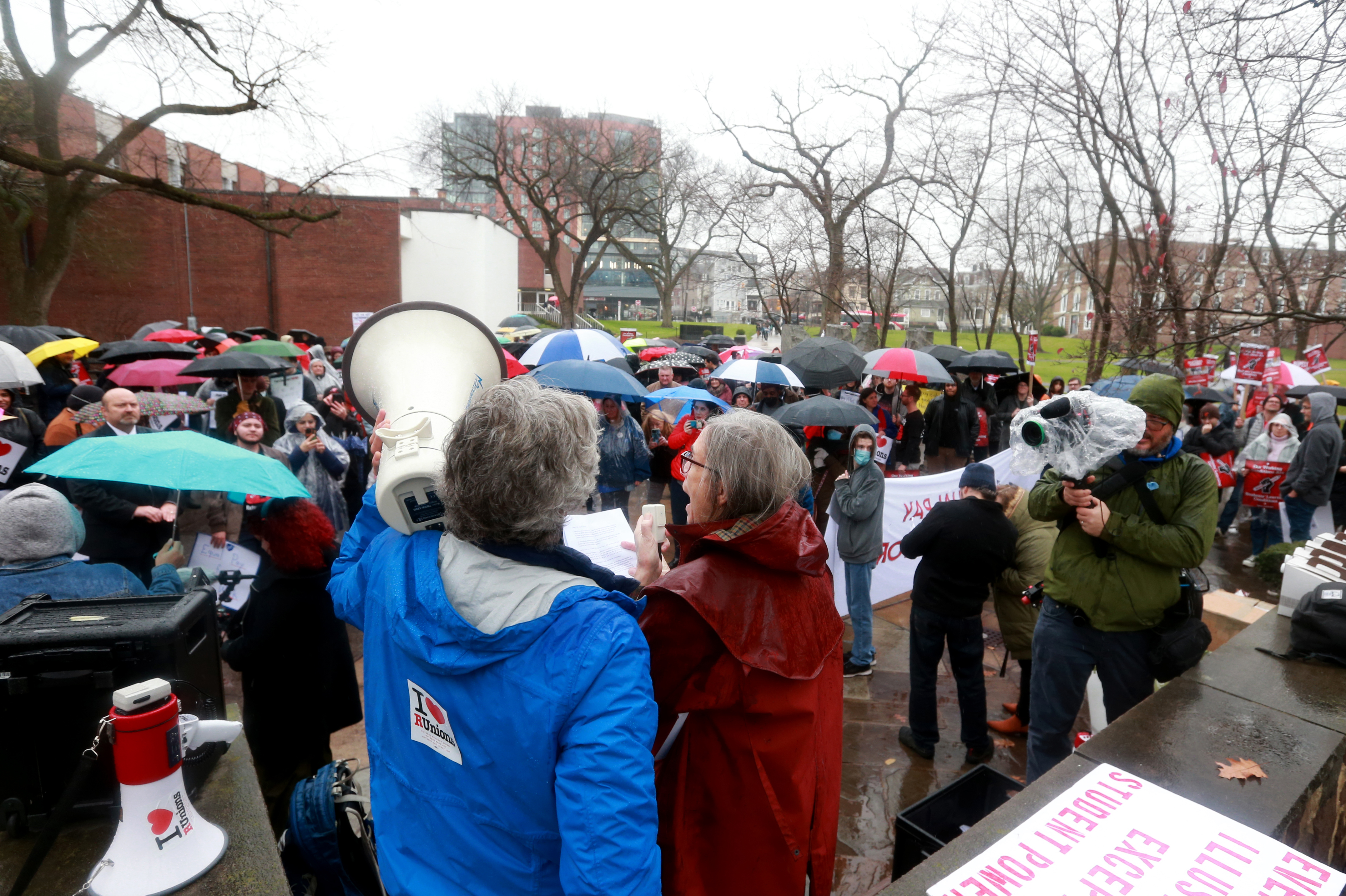 Unions protest at Rutgers University - nj.com