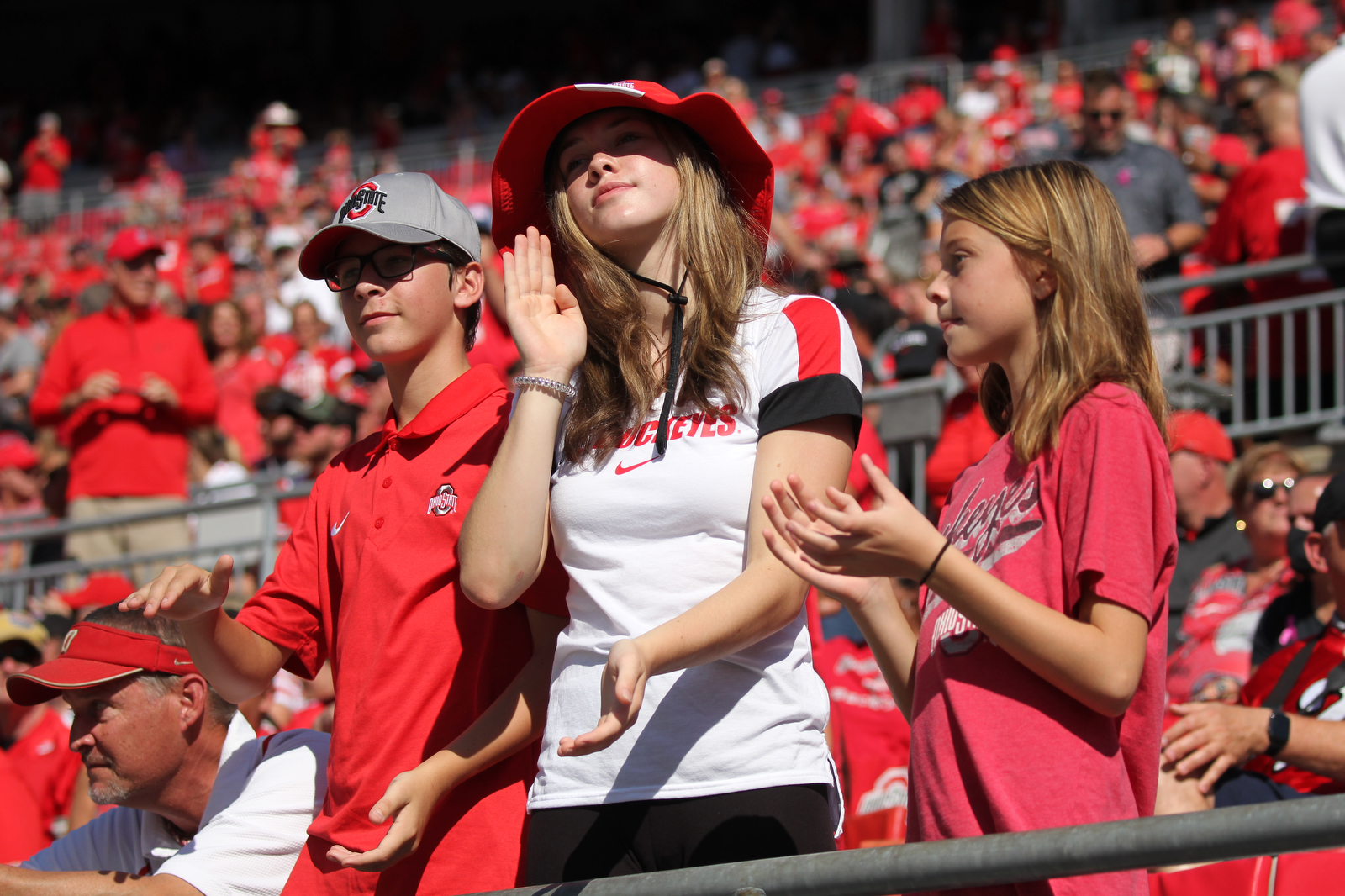 Fans at the OSU vs Maryland game in Columbus, October 8, 2021 ...