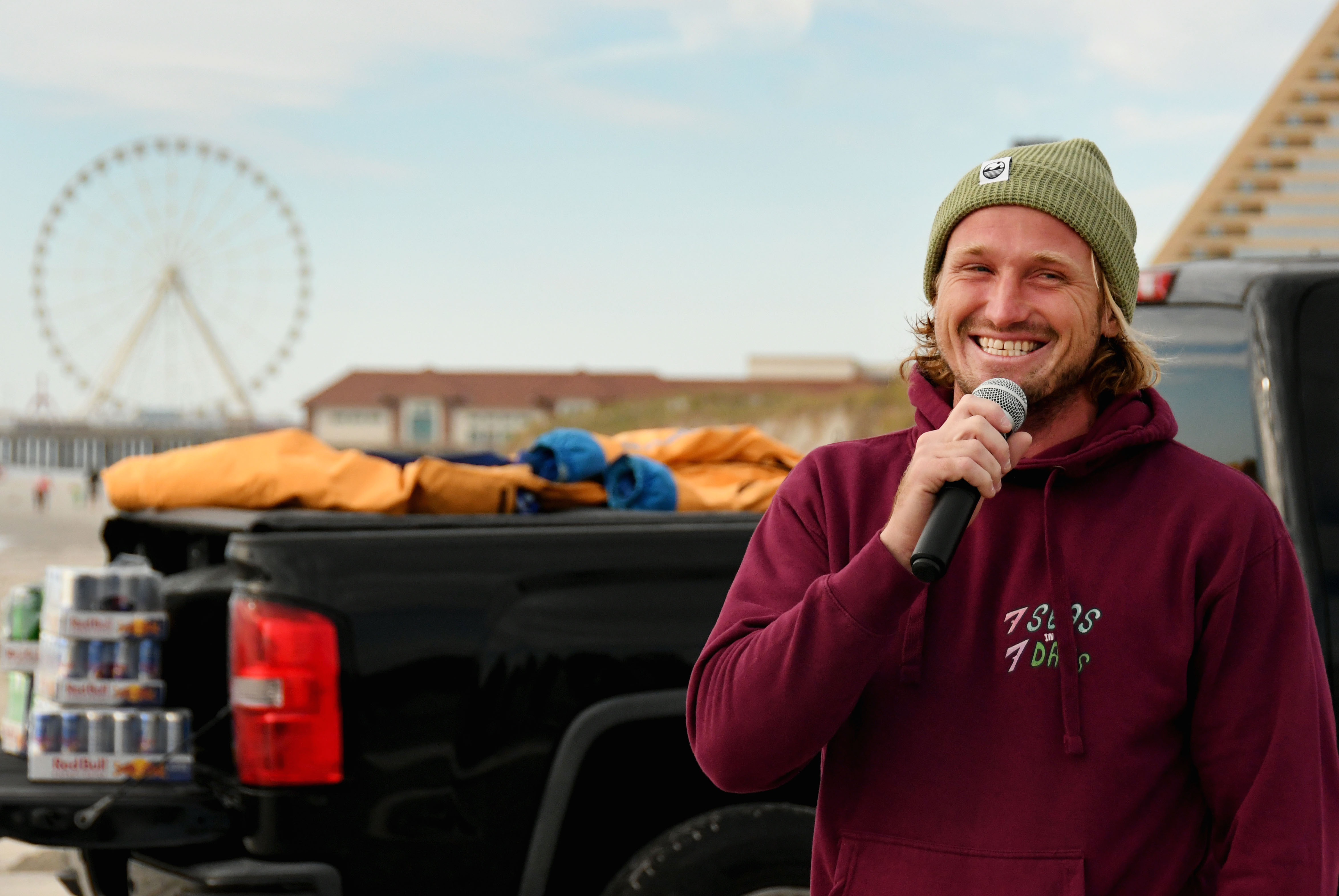 NJ surfer hits Atlantic City waves during “7 Seas in 7 Days” surfing ...