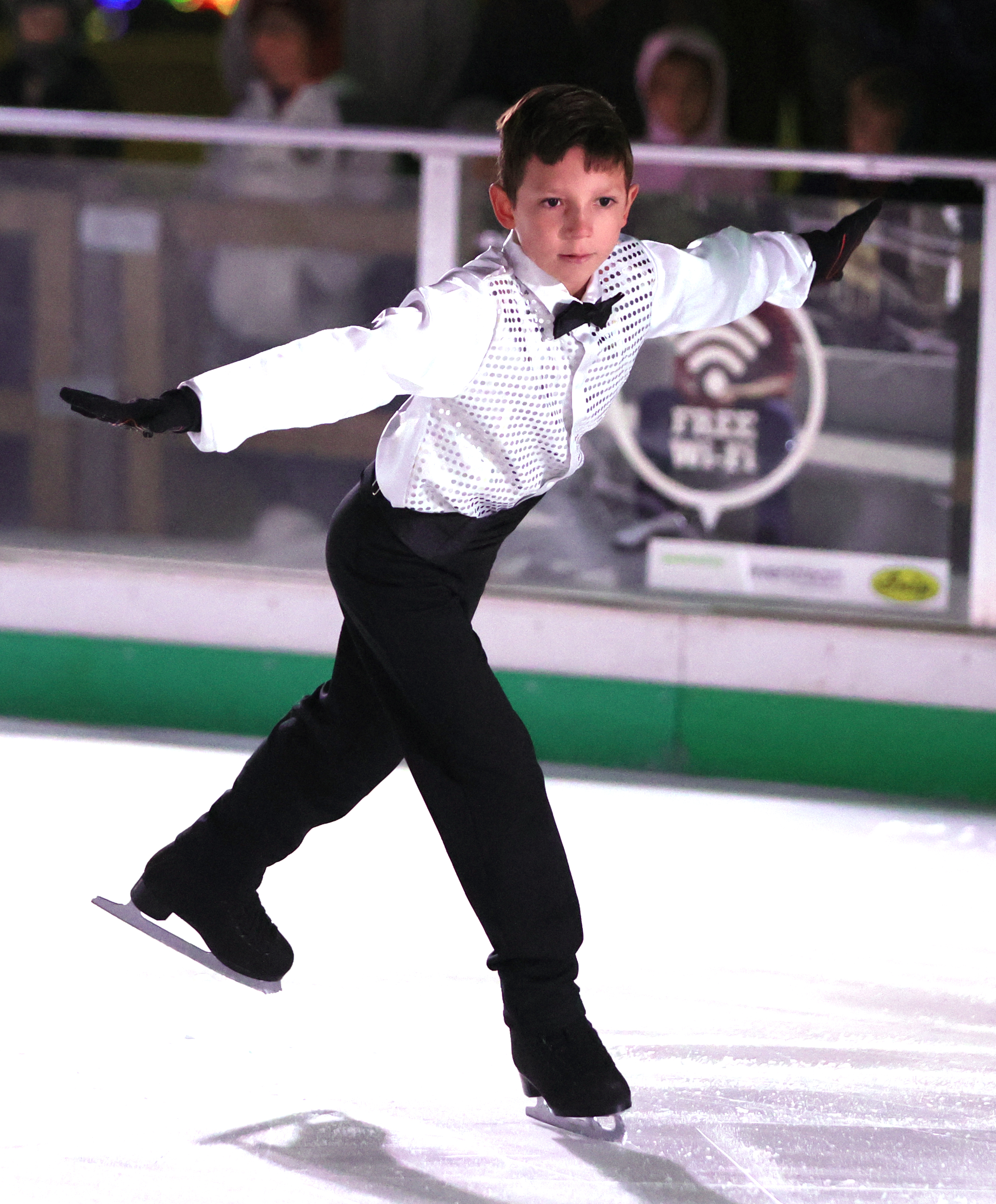 Former US gold medal Olympian figure skater Scott Hamilton skates ...