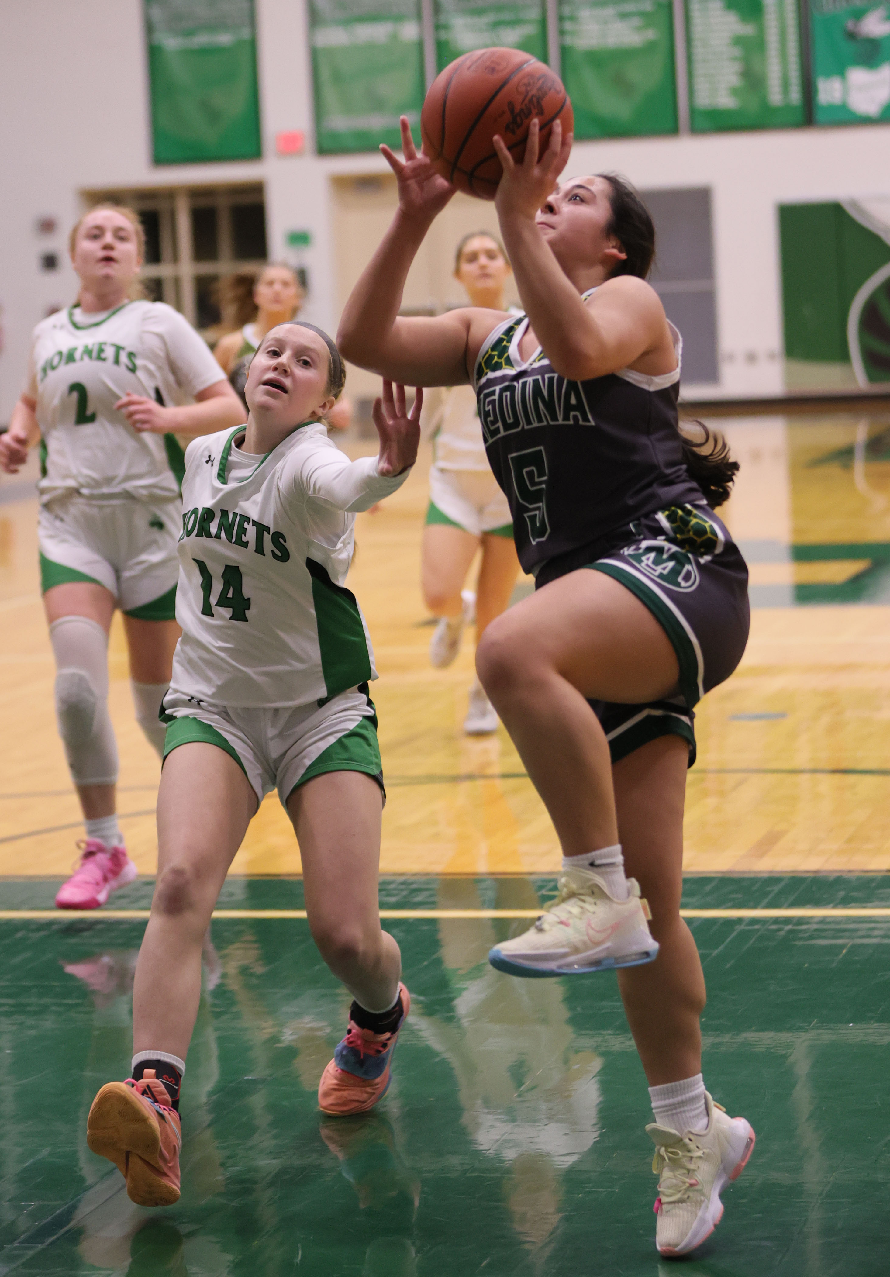 Medina vs. Highland in girls high school basketball, December 19, 2022 ...