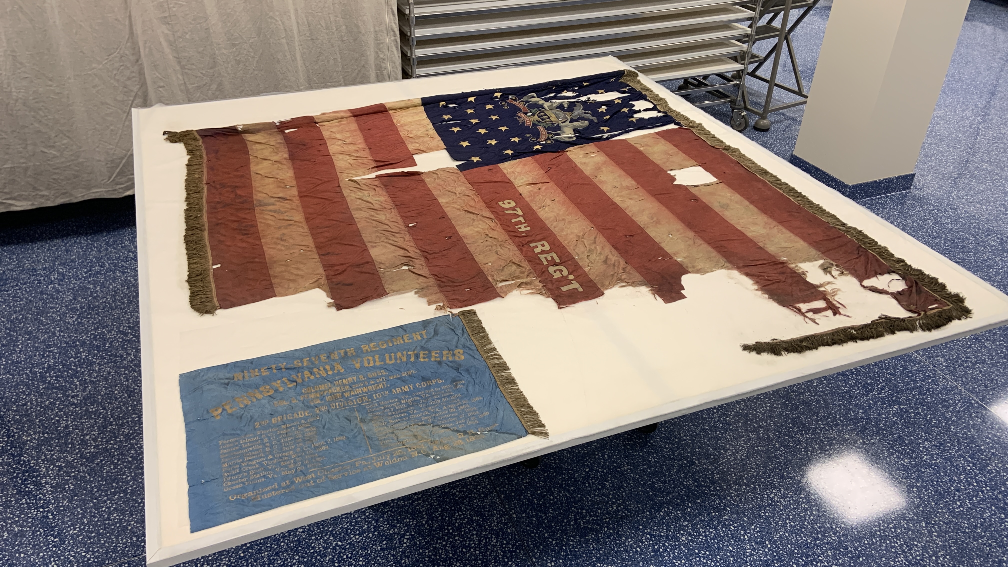 Battle-stained flags preserved in new Civil War Battle Flag Education ...