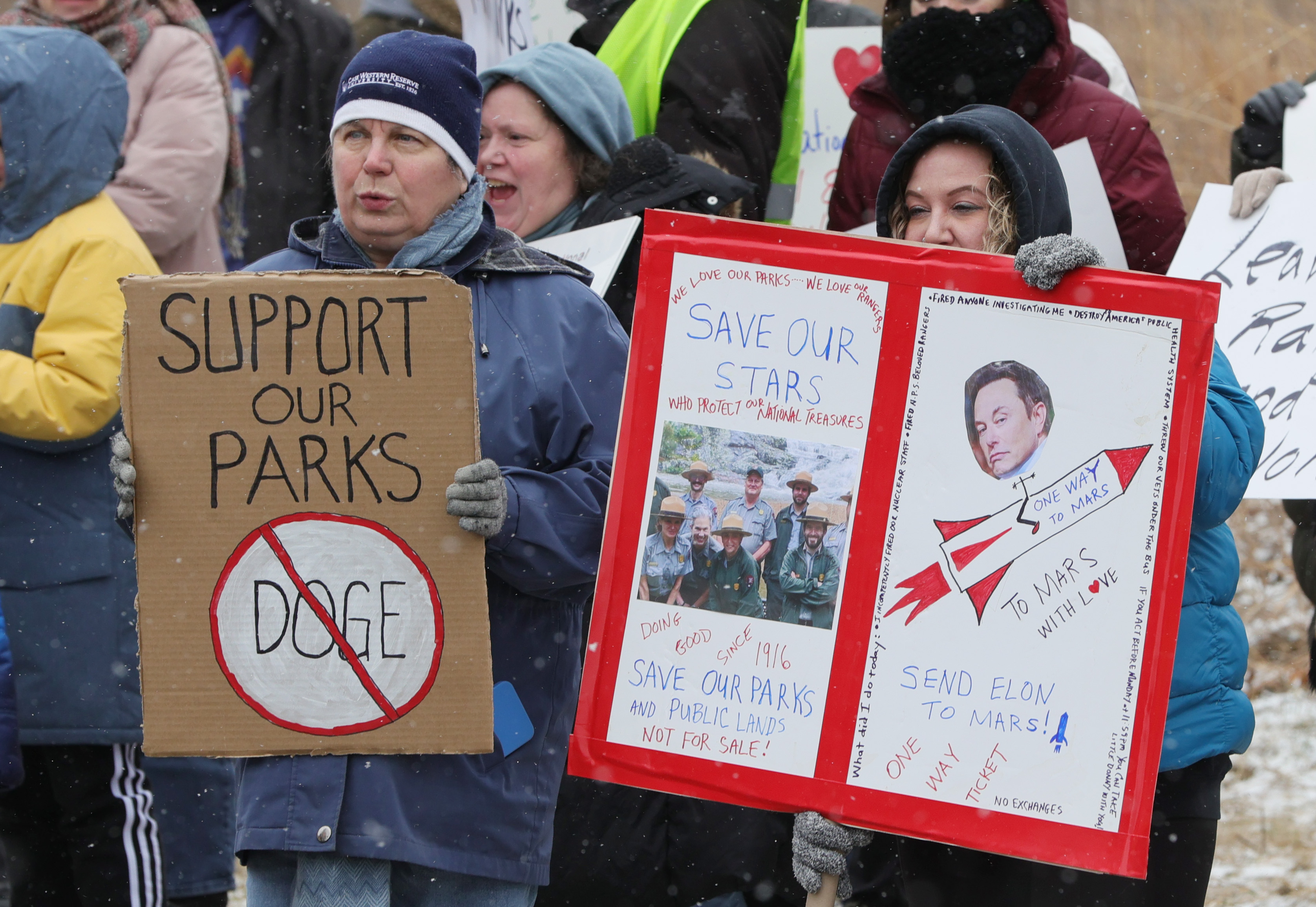 Protect Our Public Land protest at Cuyahoga Valley National Park, March ...