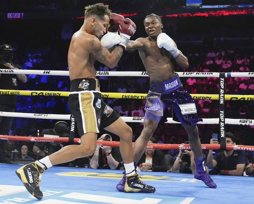 Abdullah Mason trains for his upcoming fight June 7, 2025, against ...