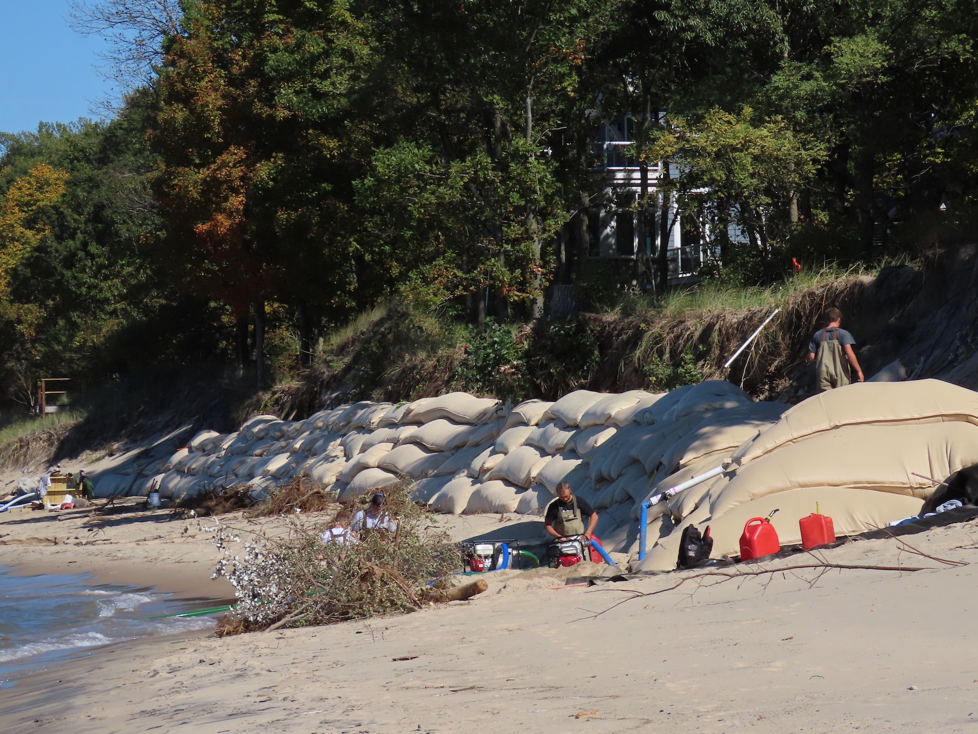 Beach armor plans rile Lake Michigan town - mlive.com