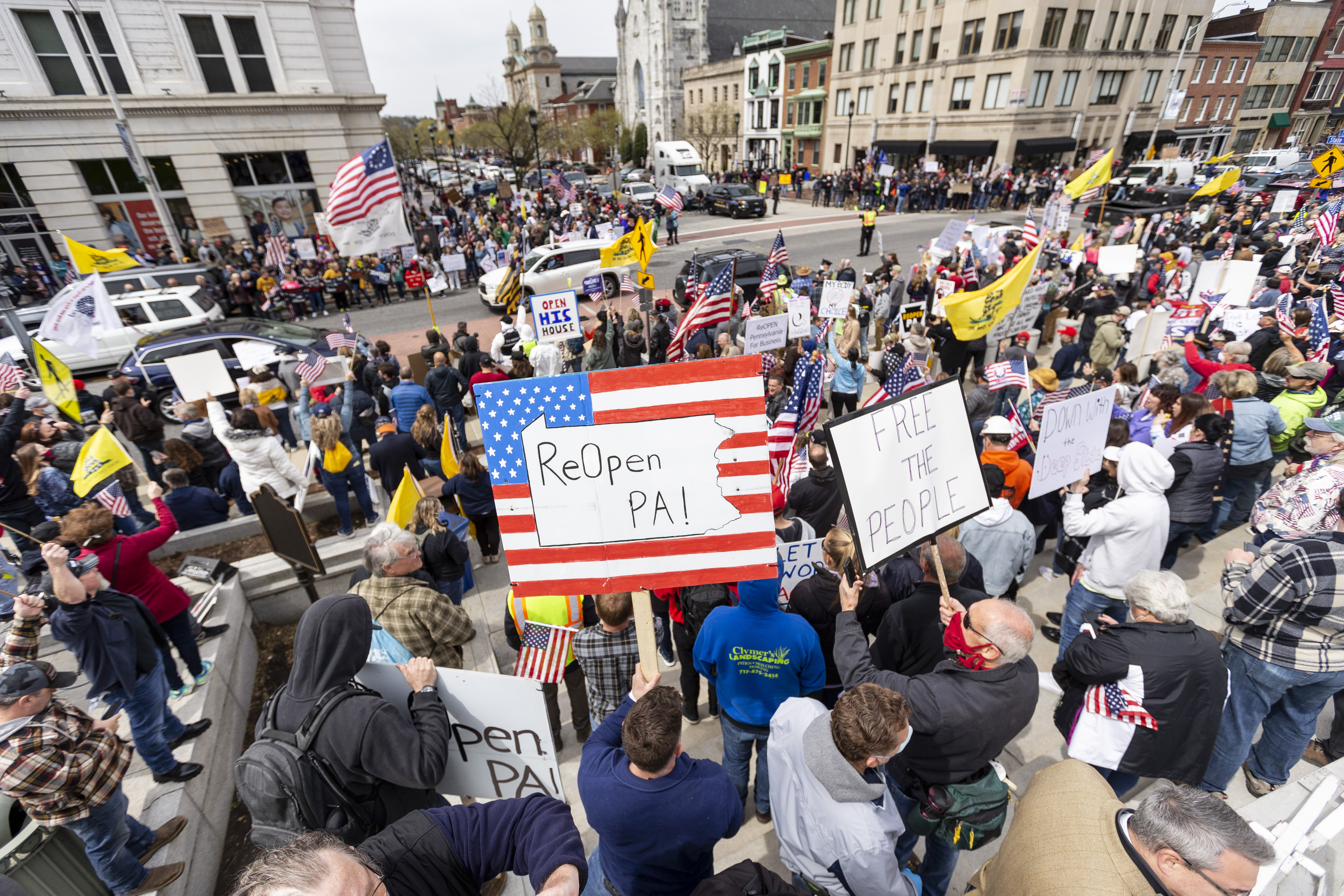 Protest of Gov. Wolf's coronavirus shutdown at Capitol - pennlive.com