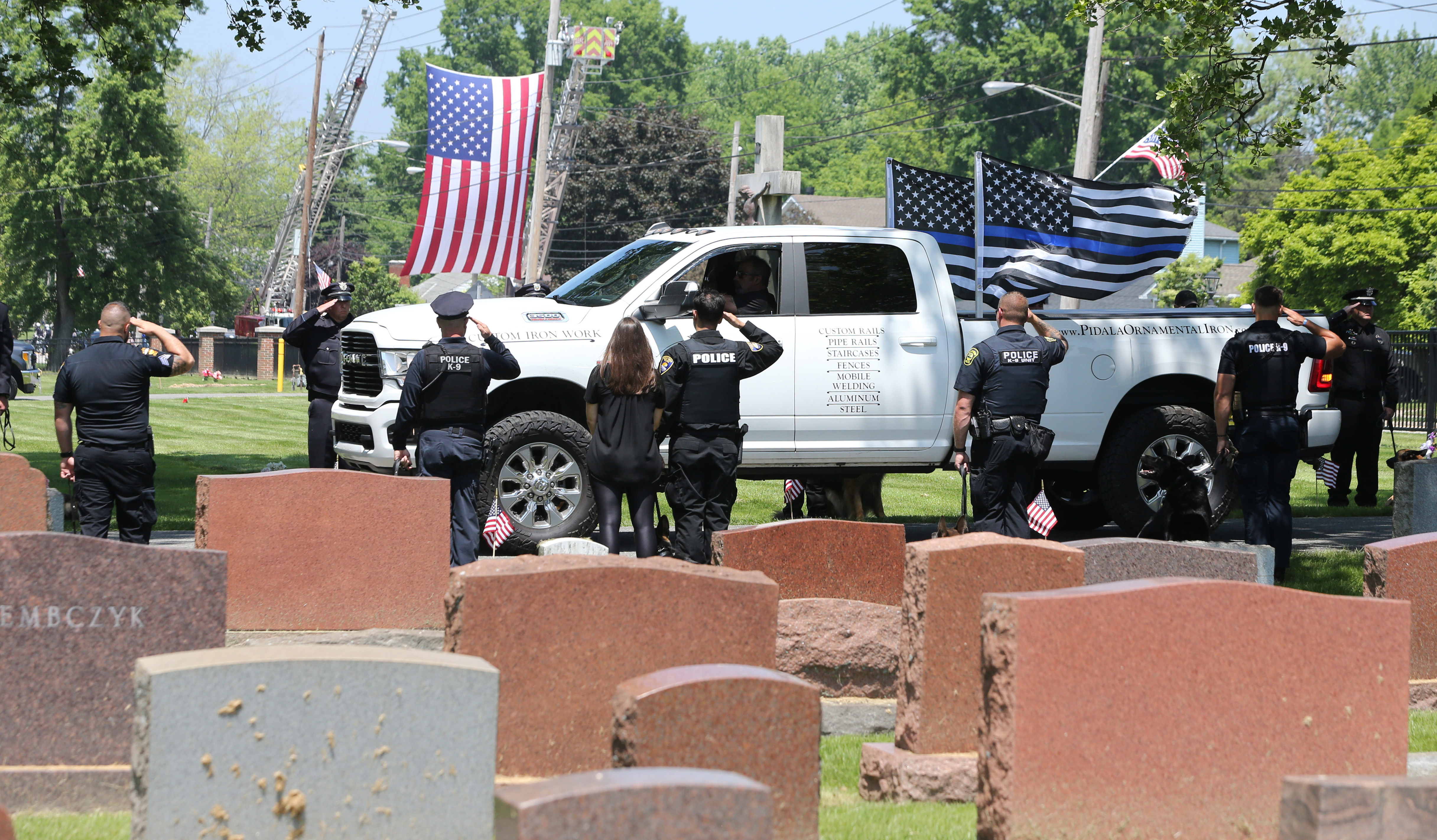 Memorial service for Euclid police officer Jacob Derbin, May 18, 2024 ...