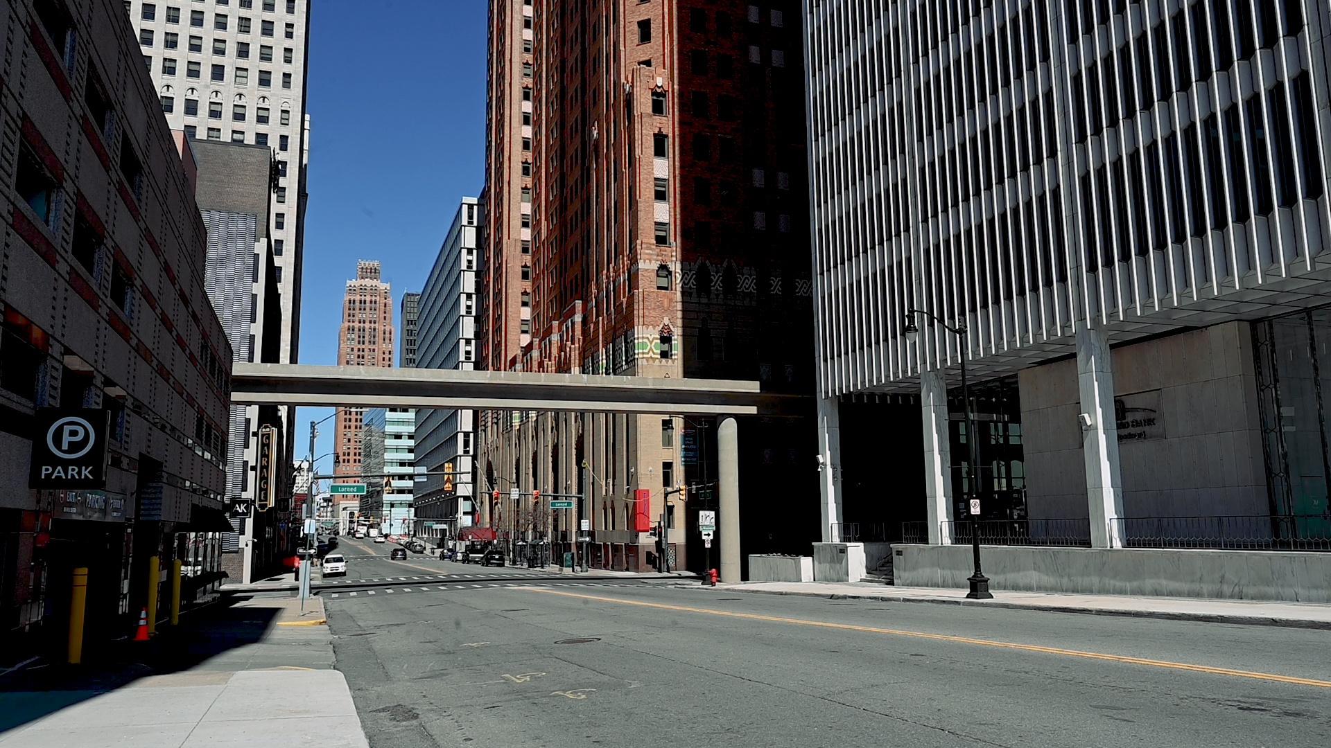 Empty Downtown Street