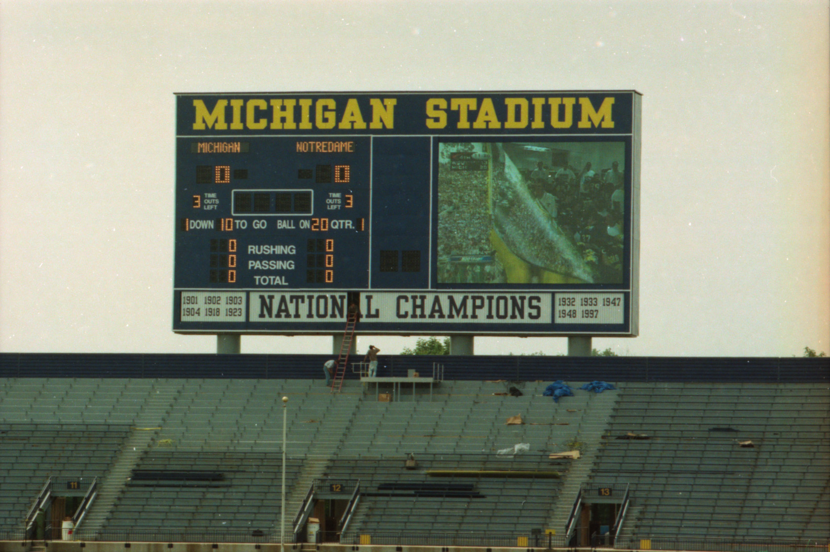 Michigan Stadium Scoreboard Through the Years - mlive.com