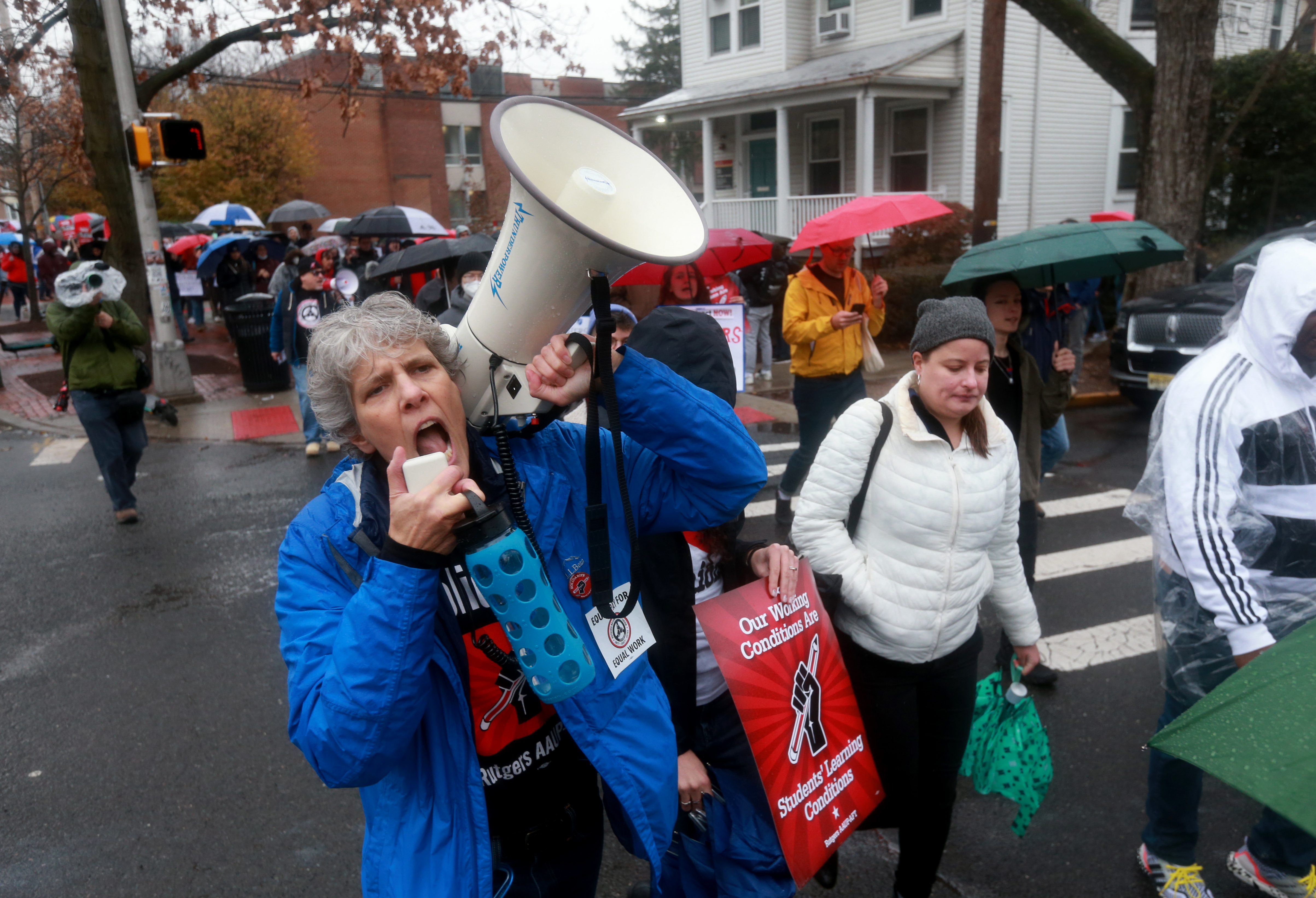 Unions protest at Rutgers University - nj.com