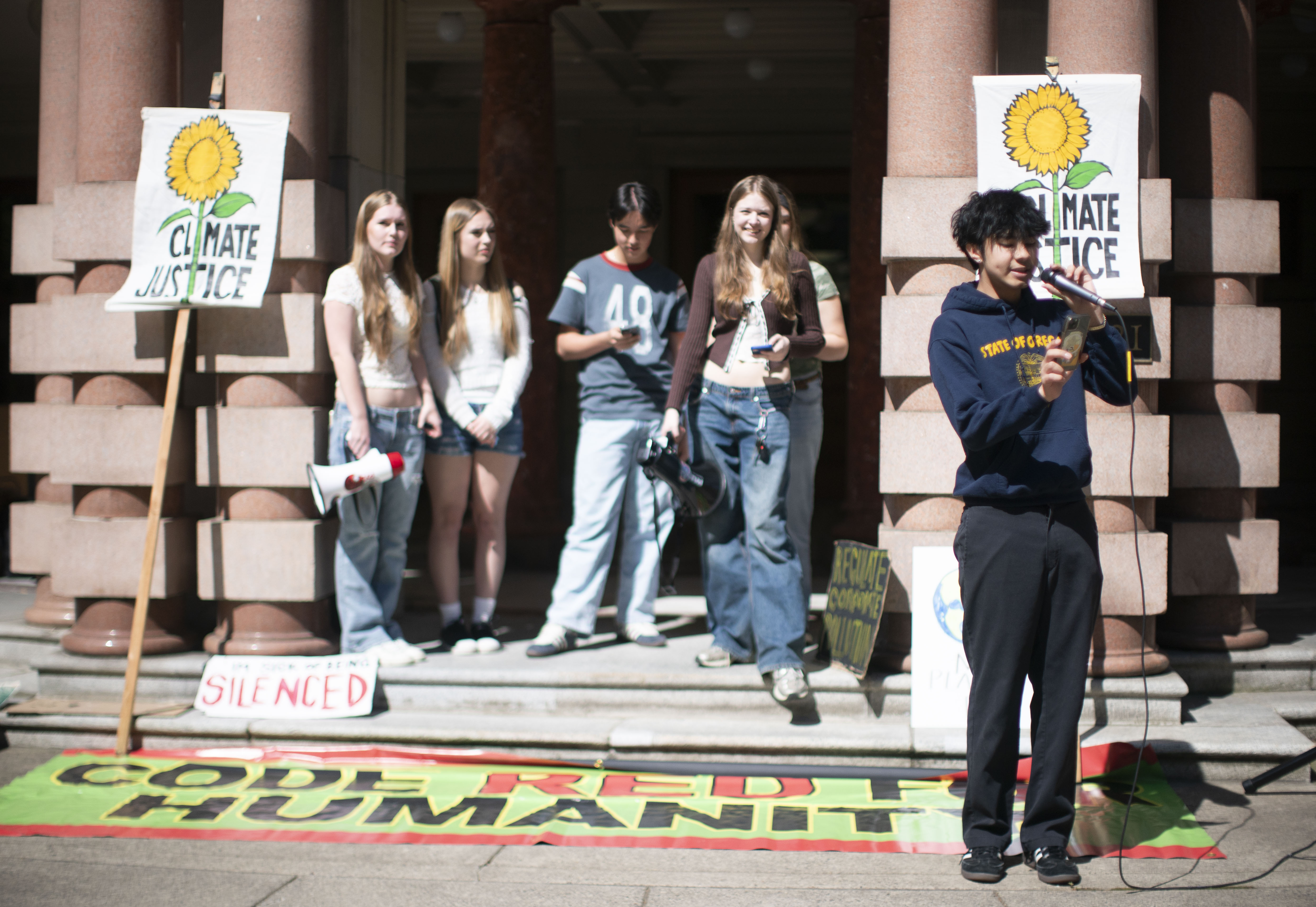 Portland Youth Climate Strike at City Hall for Earth Day rally ...