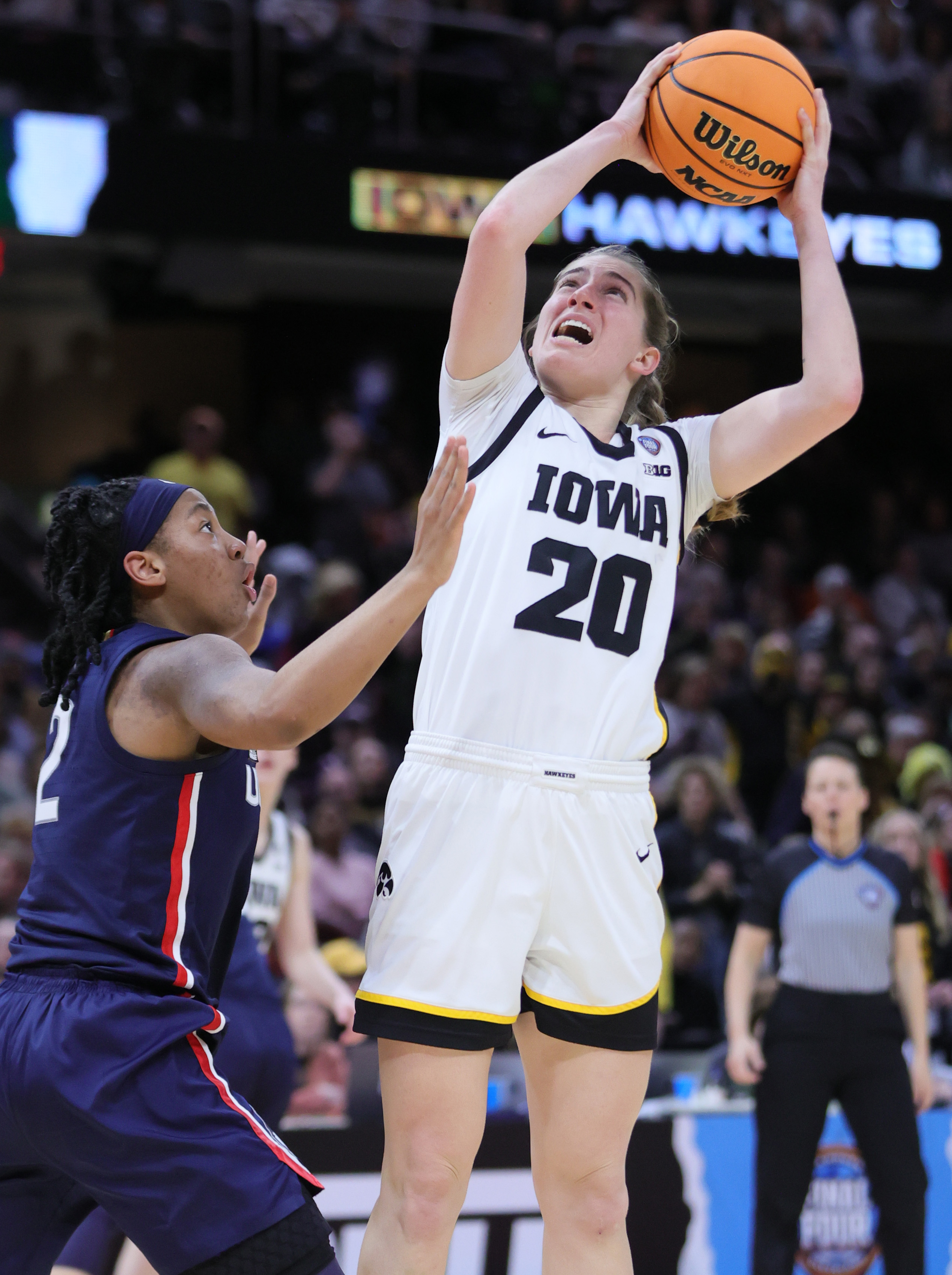 Iowa vs. UConn in Women's Final Four semifinal game, April 5, 2024 ...