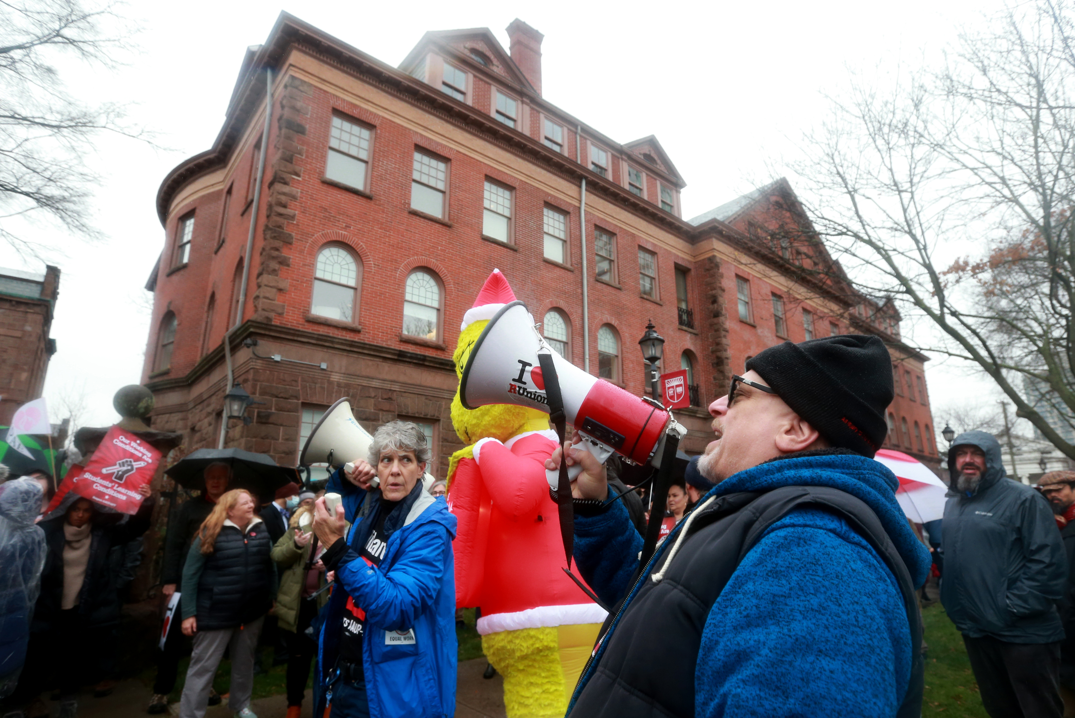 Unions protest at Rutgers University - nj.com