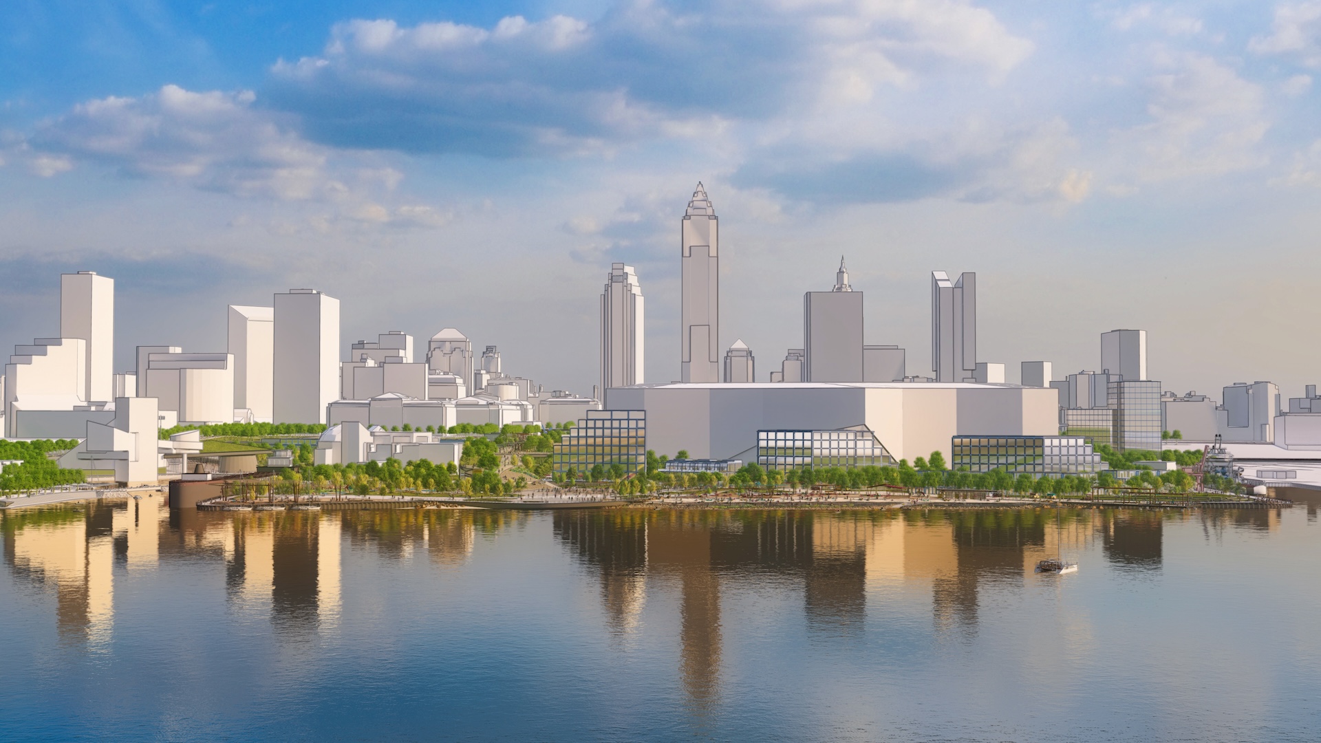 Latest plans for downtown Cleveland lakefront at 60% completion ...