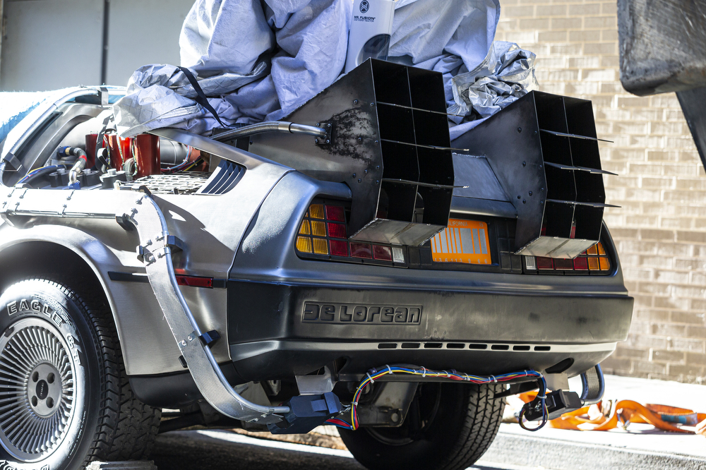 DeLorean Back to the Future time machine arrives at Whitaker Center ...