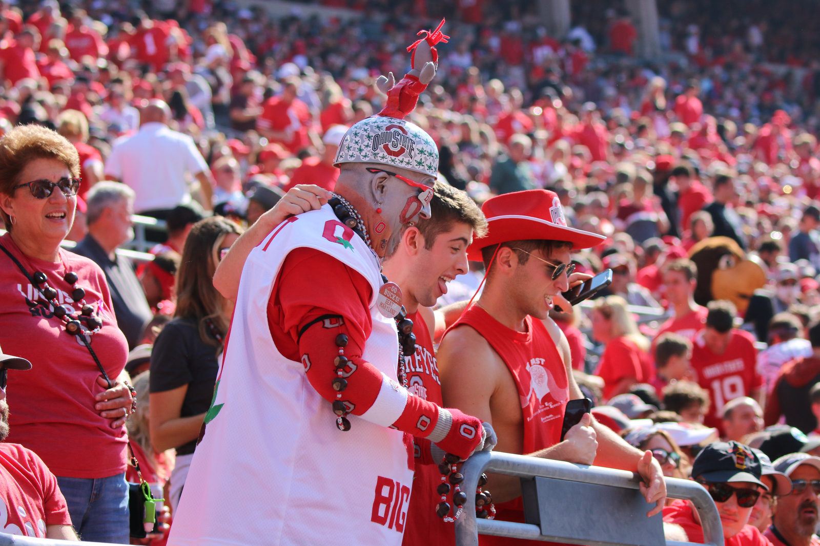 Fans at the OSU vs Maryland game in Columbus, October 8, 2021 ...