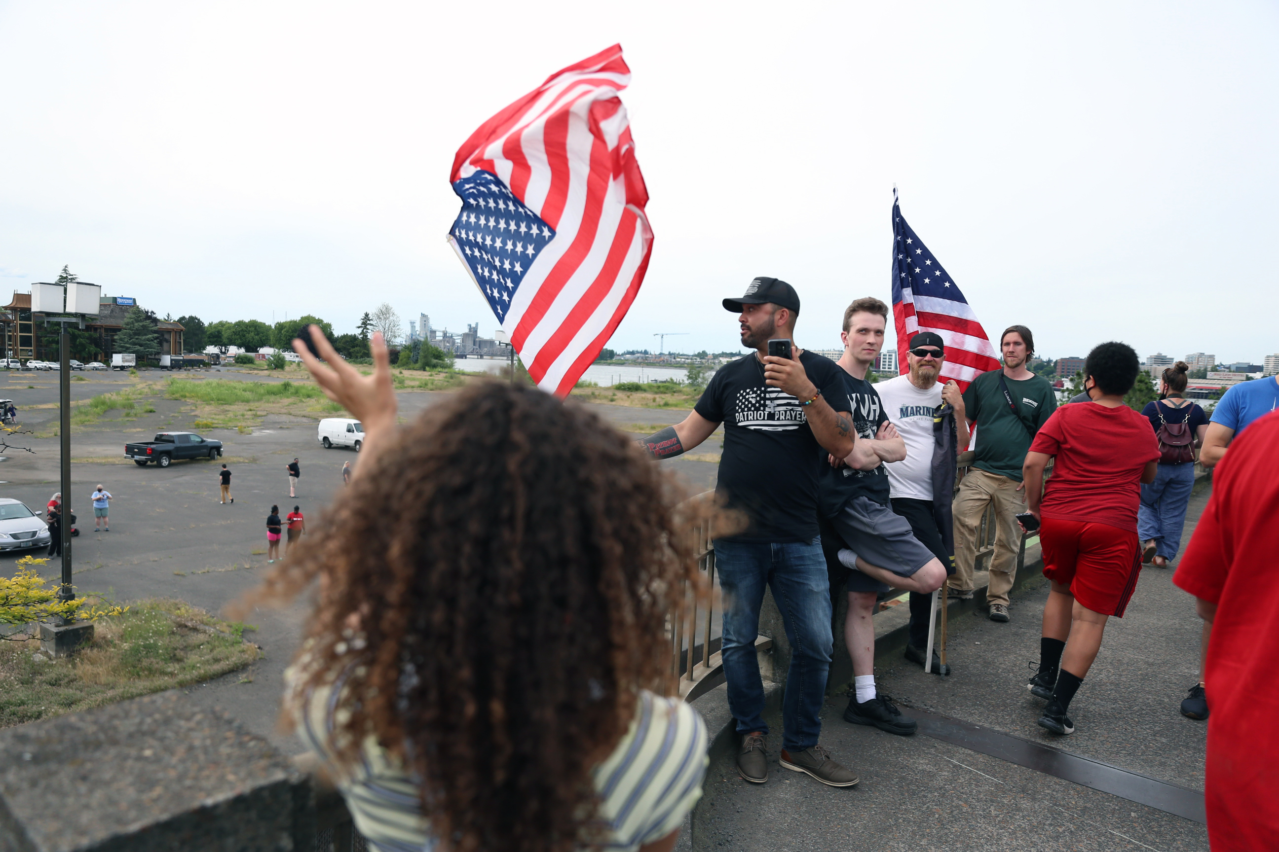 Protesters march on Interstate Bridge - oregonlive.com
