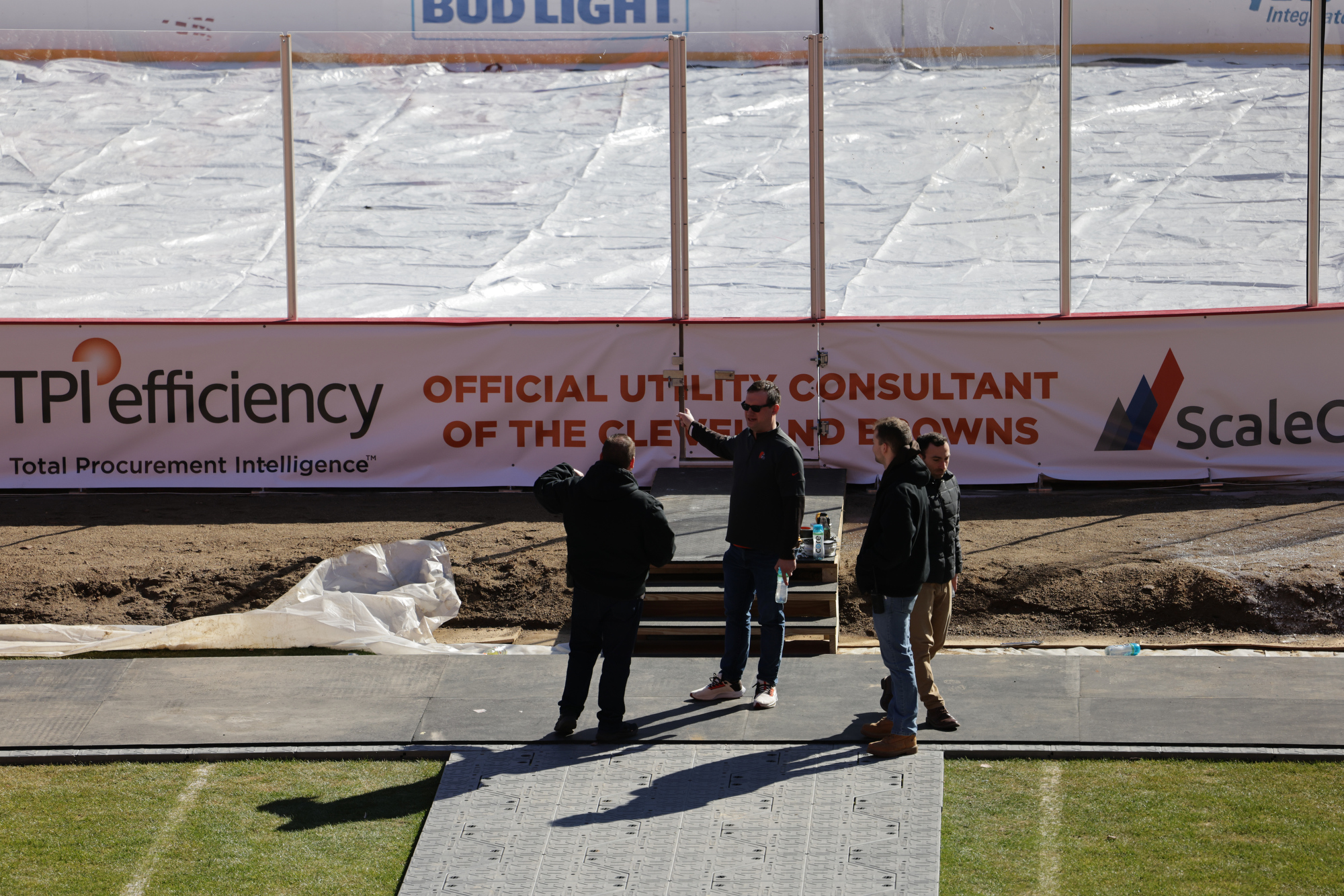 Ice rink being installed in FirstEnergy Stadium for upcoming events ...
