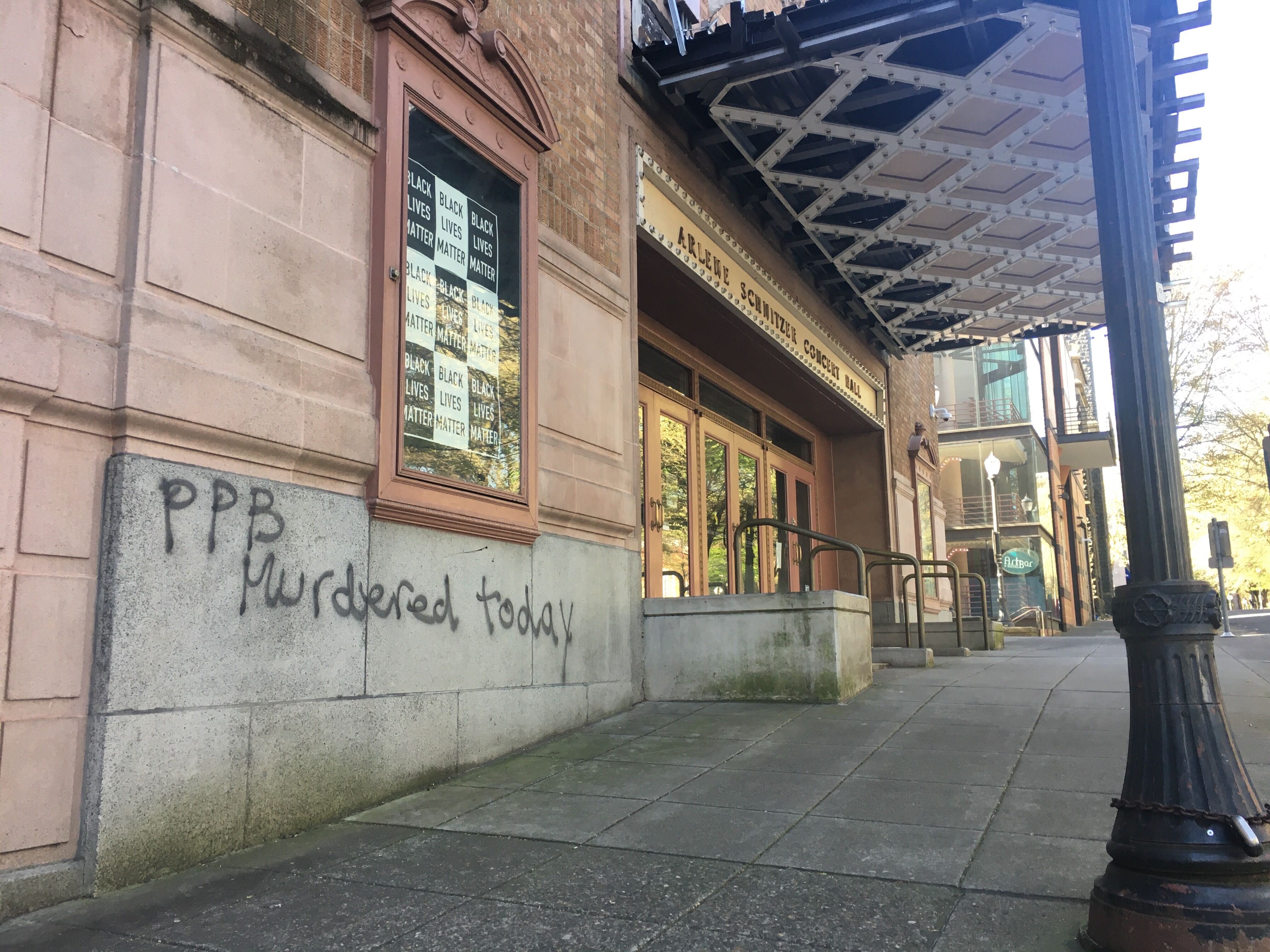 Damage from April 16, 2021, protest in downtown Portland - oregonlive.com