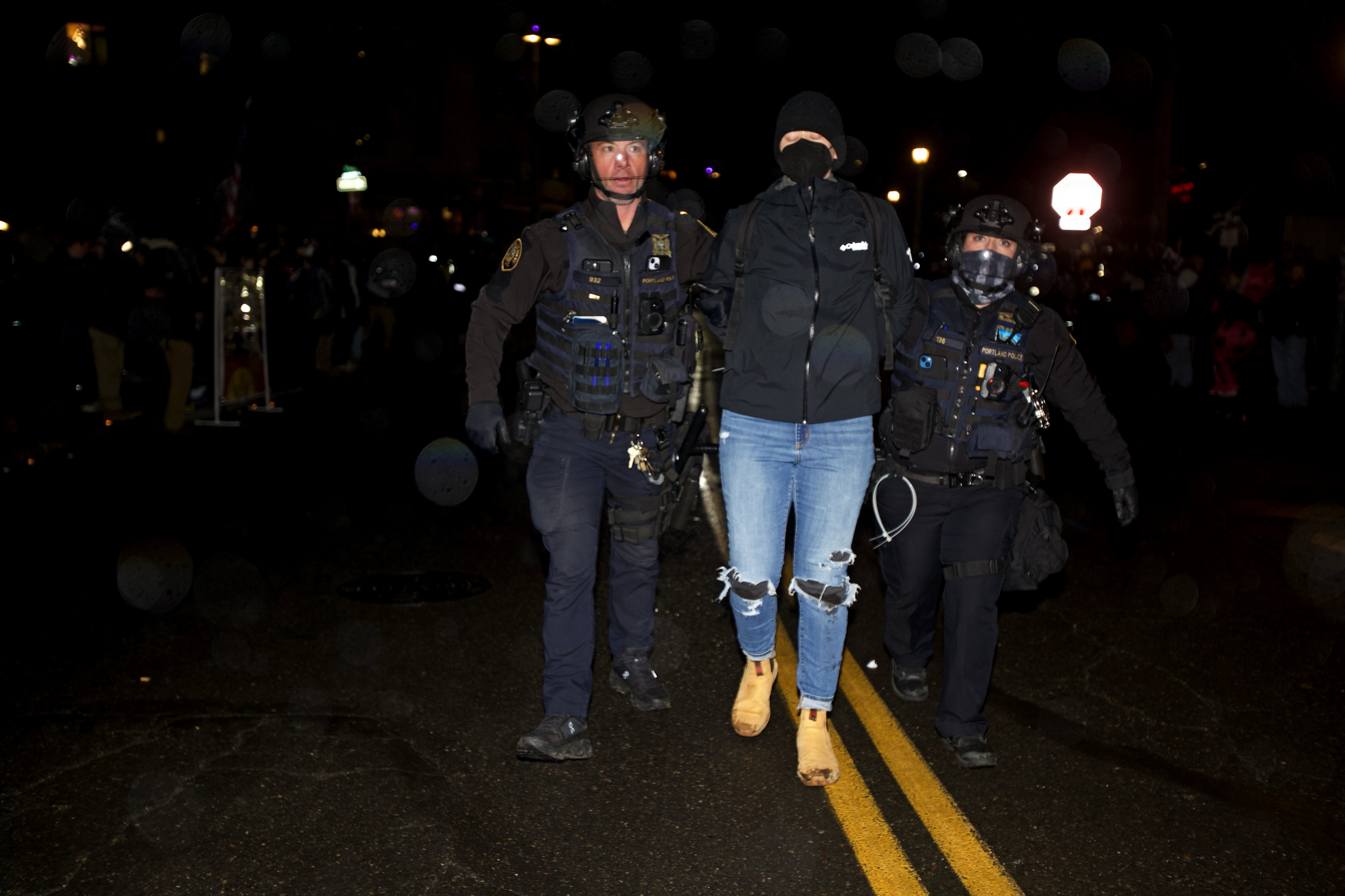 Portland Protest at ICE facility after 2 shot by Border Patrol ...