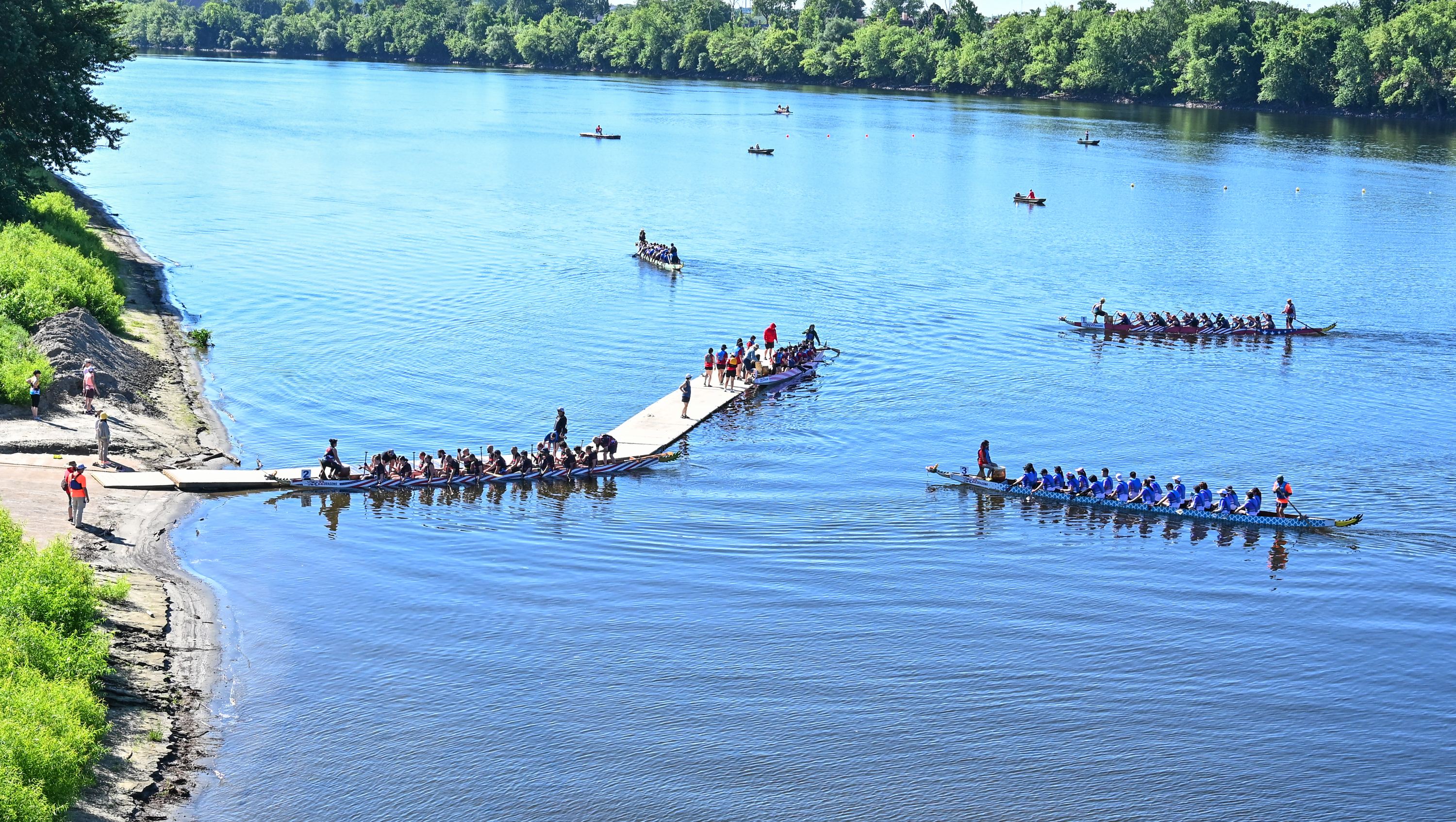 Dragon boats compete on Connecticut River - masslive.com