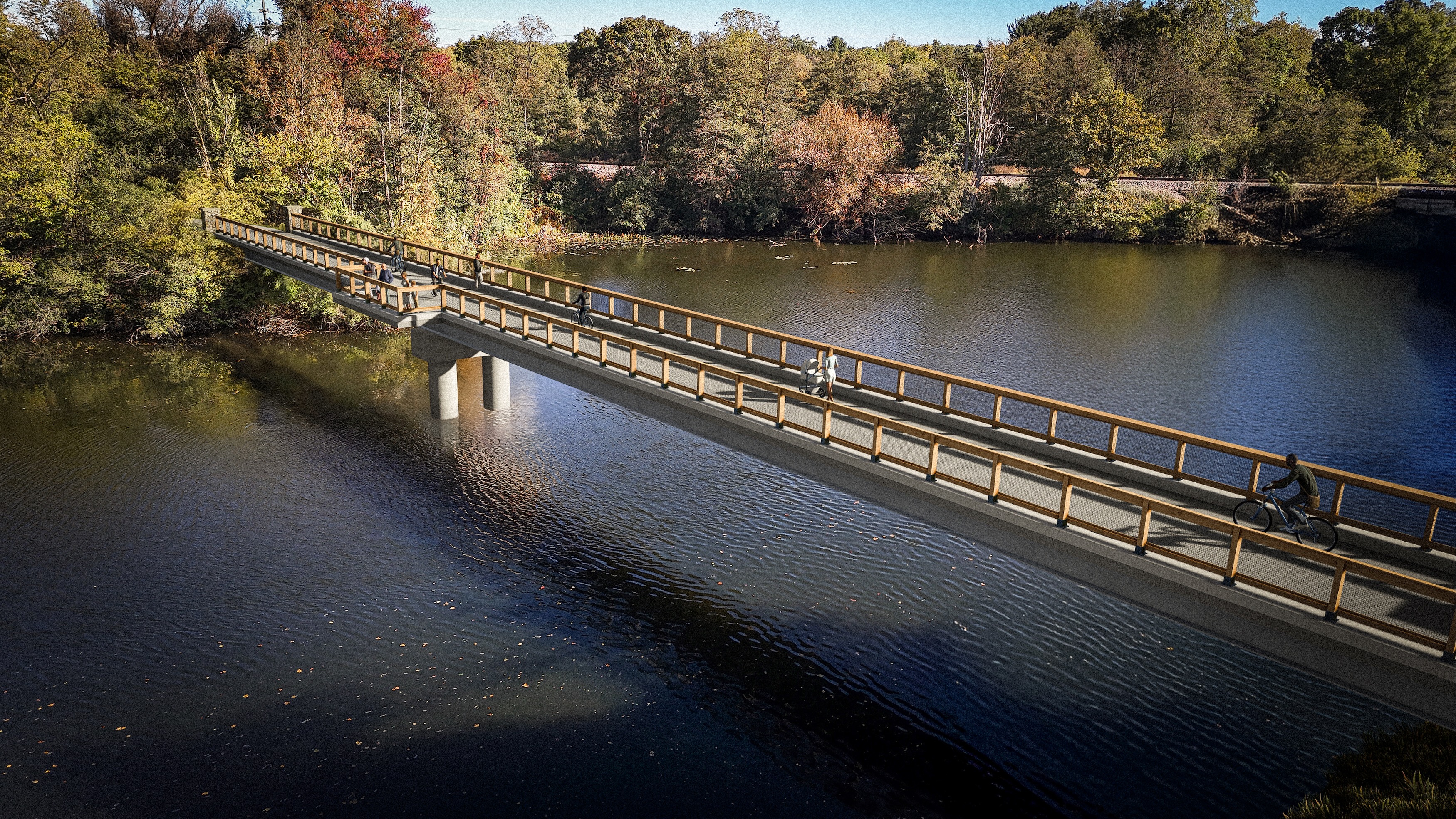 Design concept for new bridge into Barton Nature Area in Ann Arbor ...