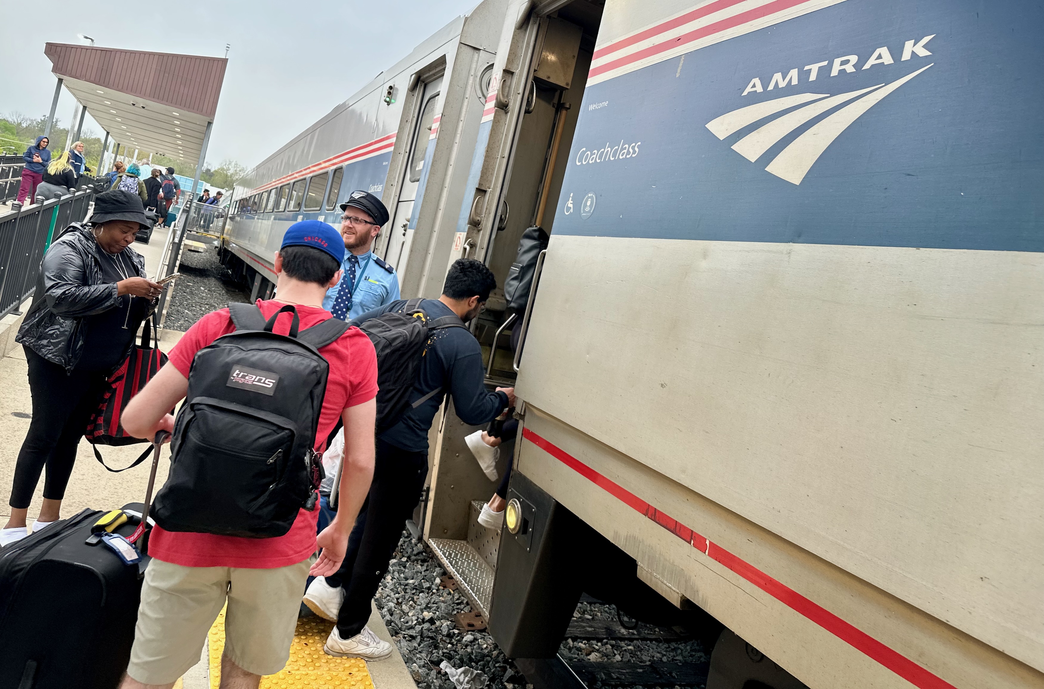 Wolverine Train stops at Ann Arbor's Amtrak station on Depot Street ...