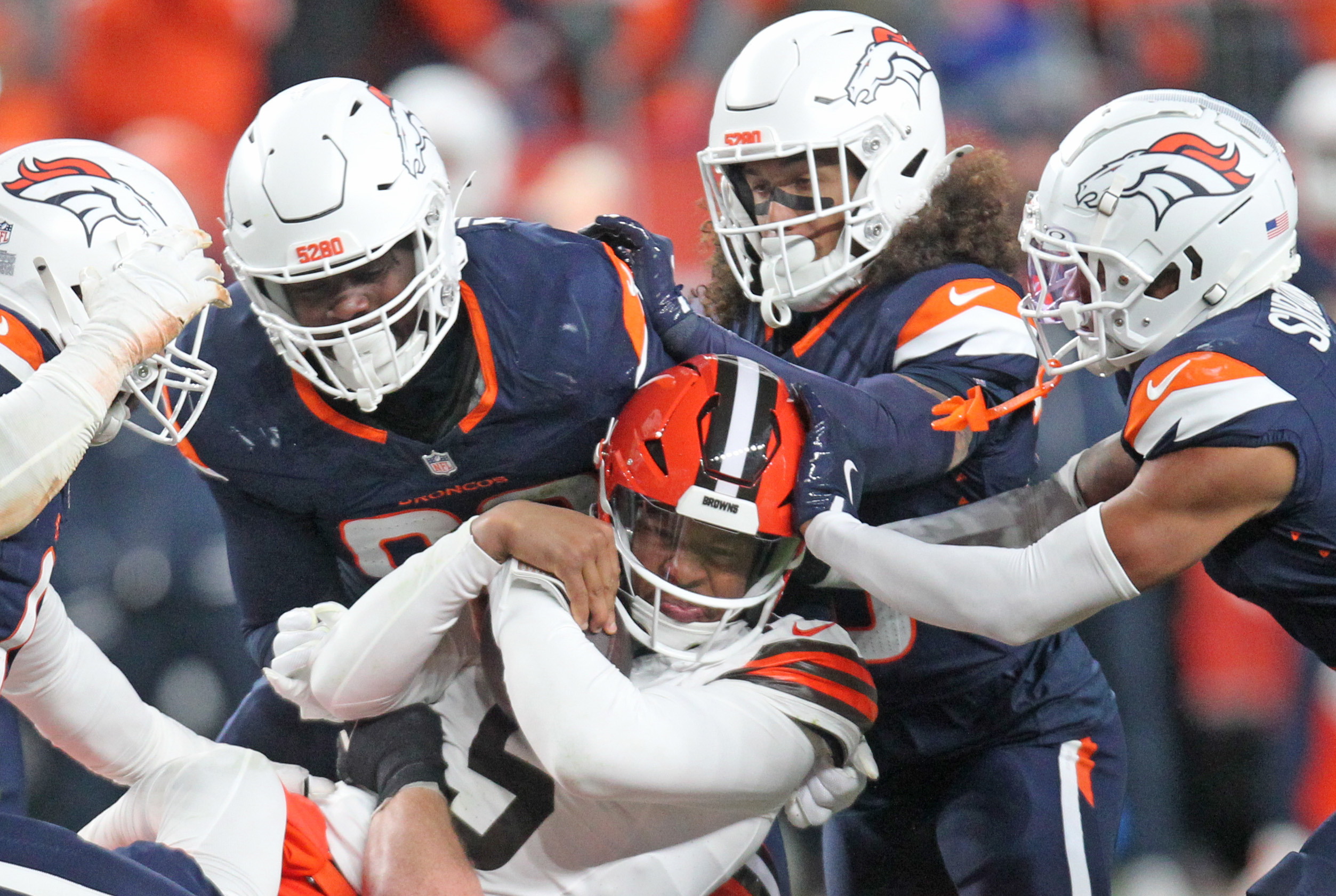 Cleveland Browns vs. Denver Broncos in Monday Night Football, December ...