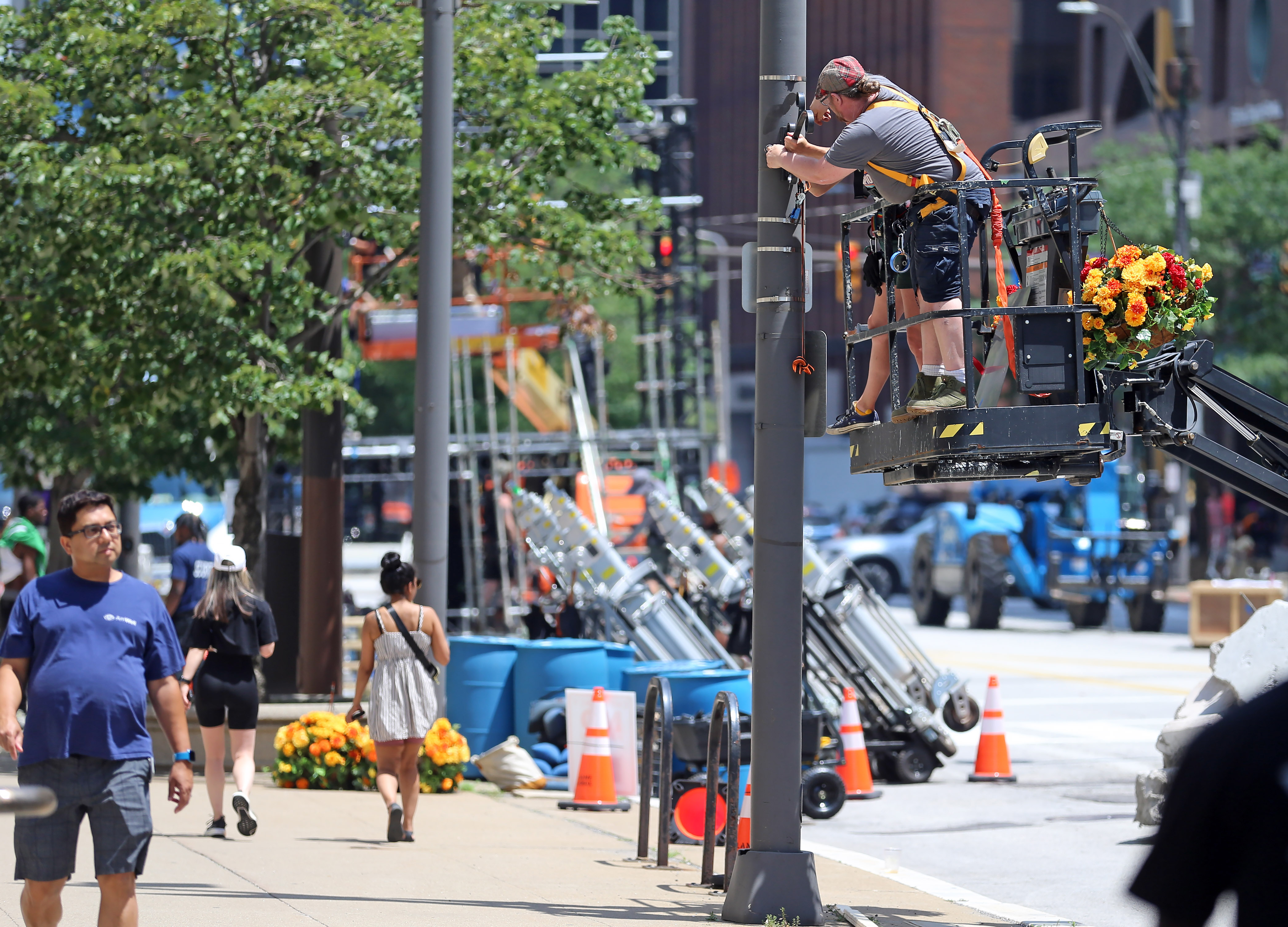 Downtown Cleveland transforms for Superman movie, June 20, 2024 ...