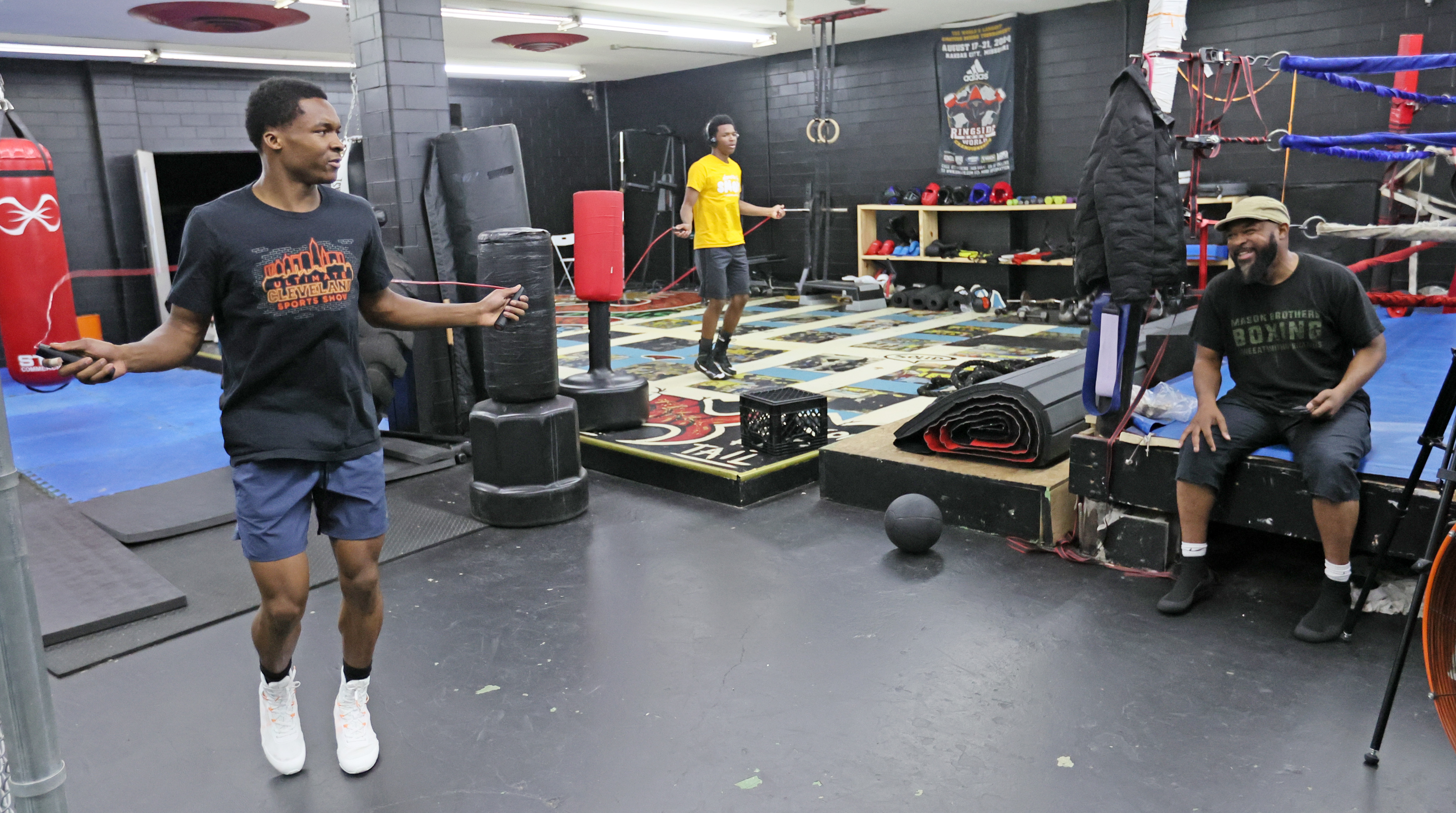 Abdullah Mason trains for his upcoming fight June 7, 2025, against ...
