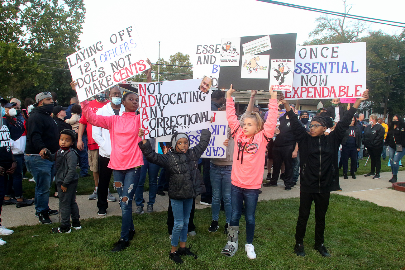 PBA Local 231 Cumberland County Corrections protest rally at the ...