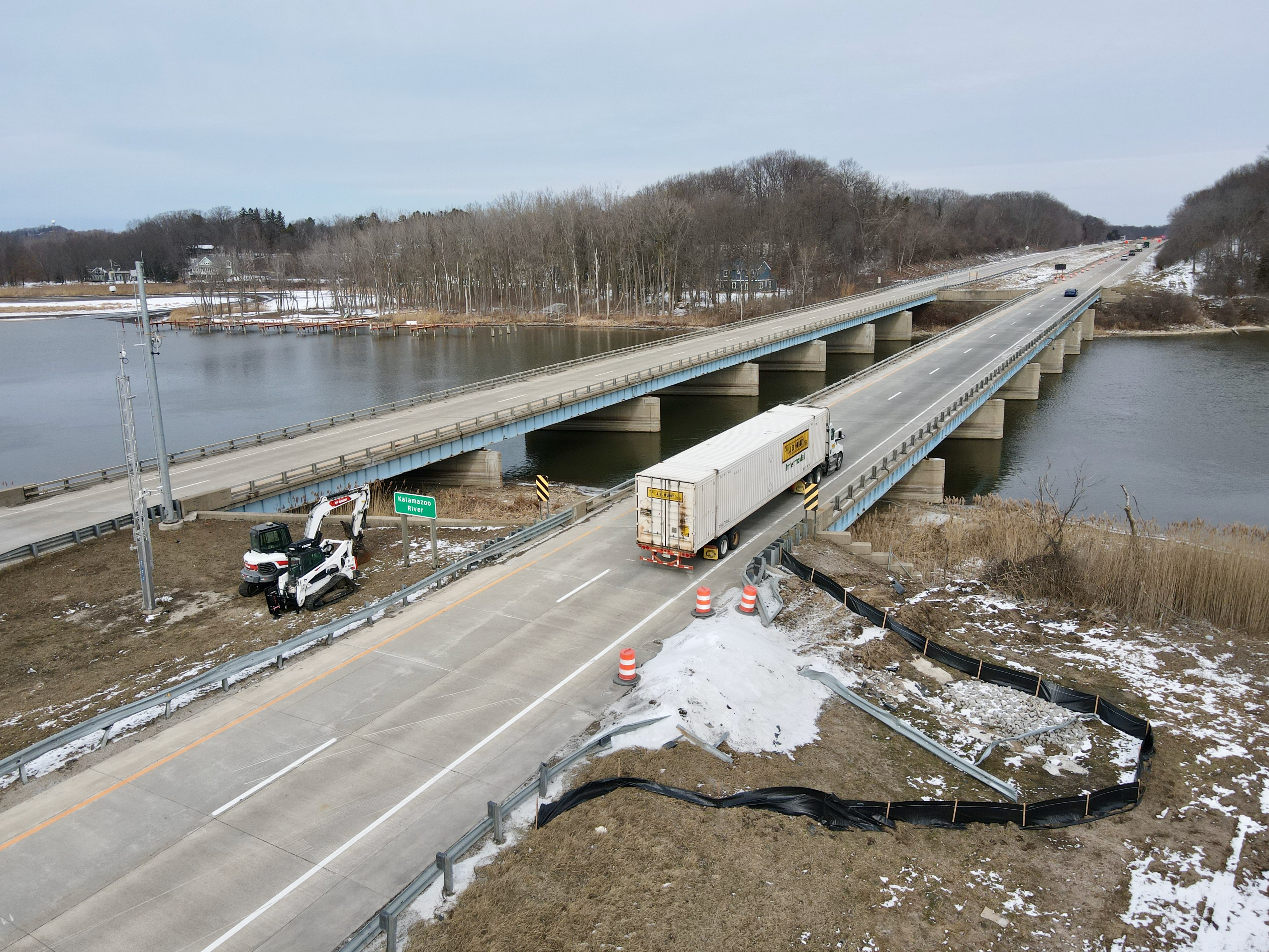 Plastic 'nurdle' pellets spill on I-196 next to Kalamazoo River - mlive.com