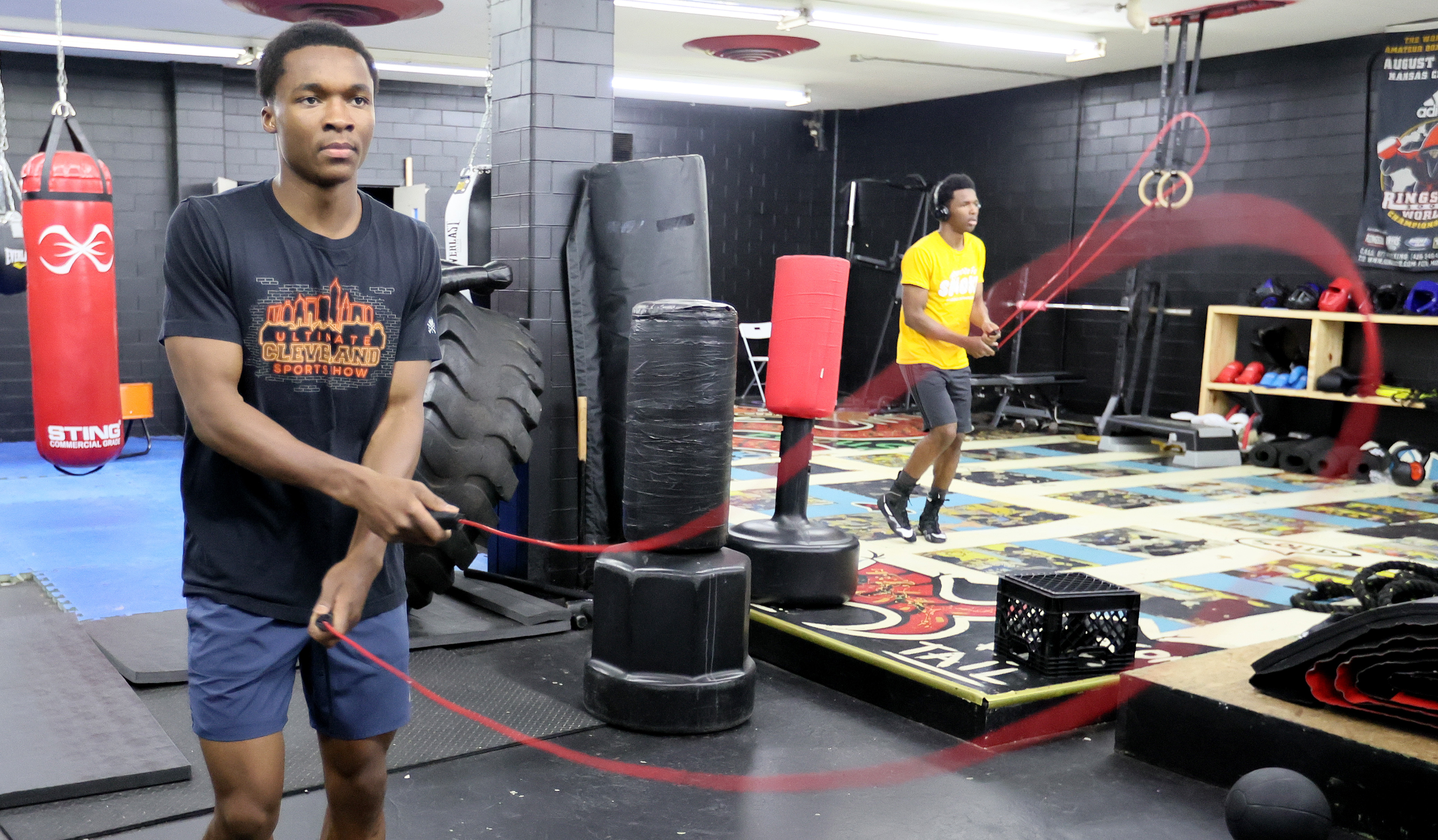 Abdullah Mason trains for his upcoming fight June 7, 2025, against ...