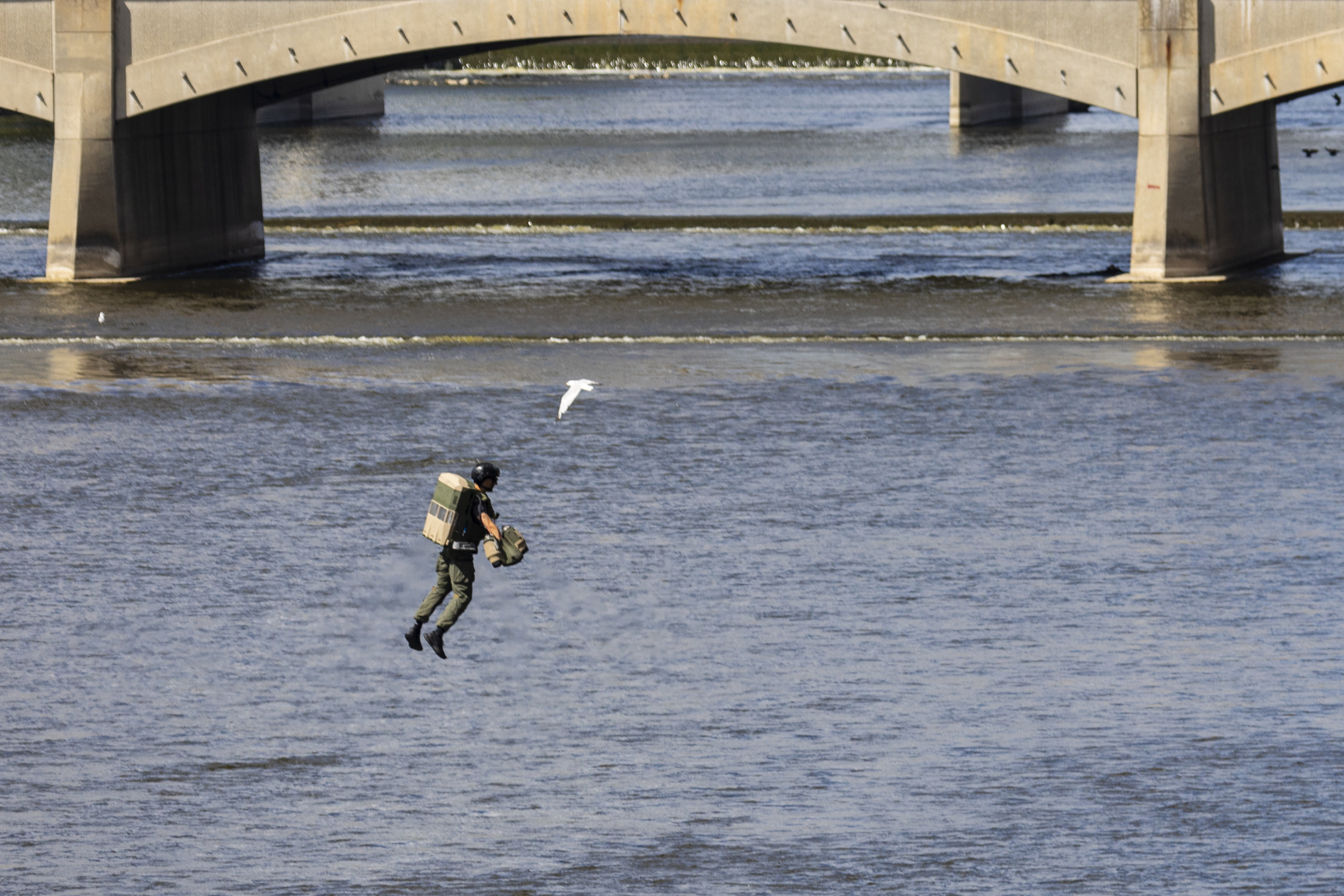 Man flies over Grand Rapids during jet suit demonstration - mlive.com