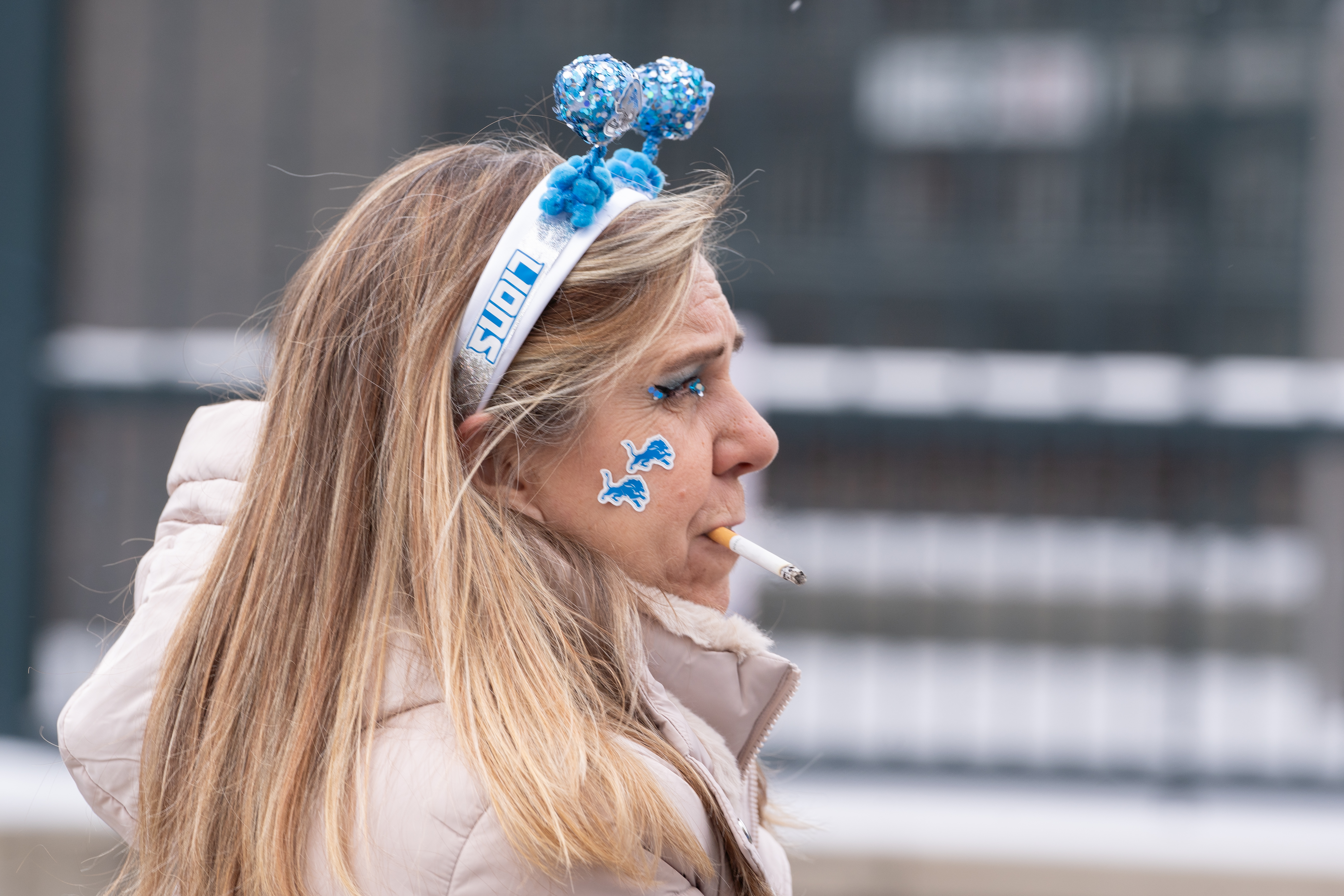 Lions fans as the Detroit Lions take on Tampa Bay Buccaneers at Ford ...
