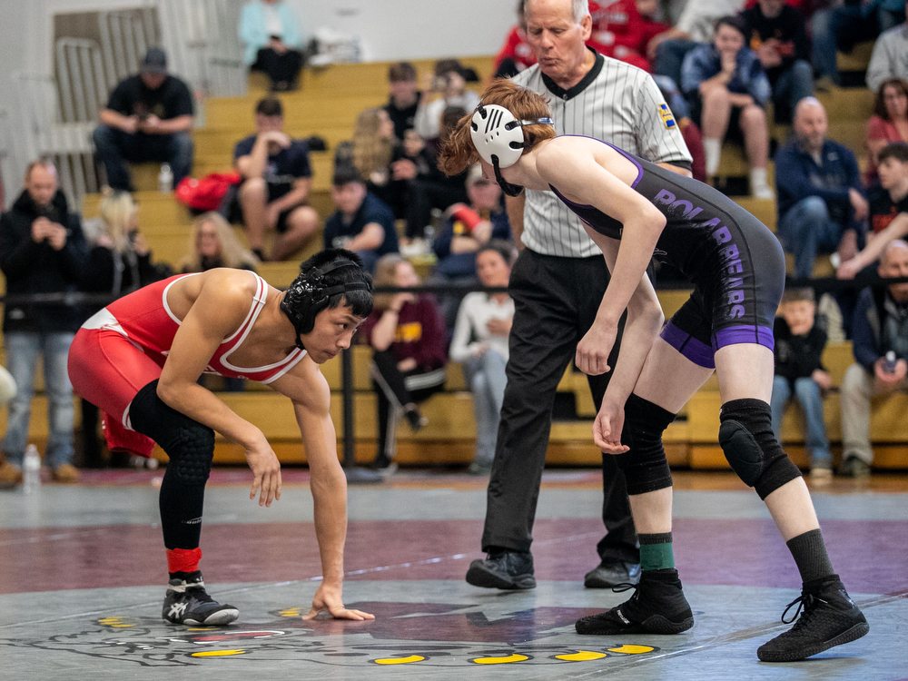 The 2022 D3 Class 3A section 3 wrestling championship at Mechanicsburg ...