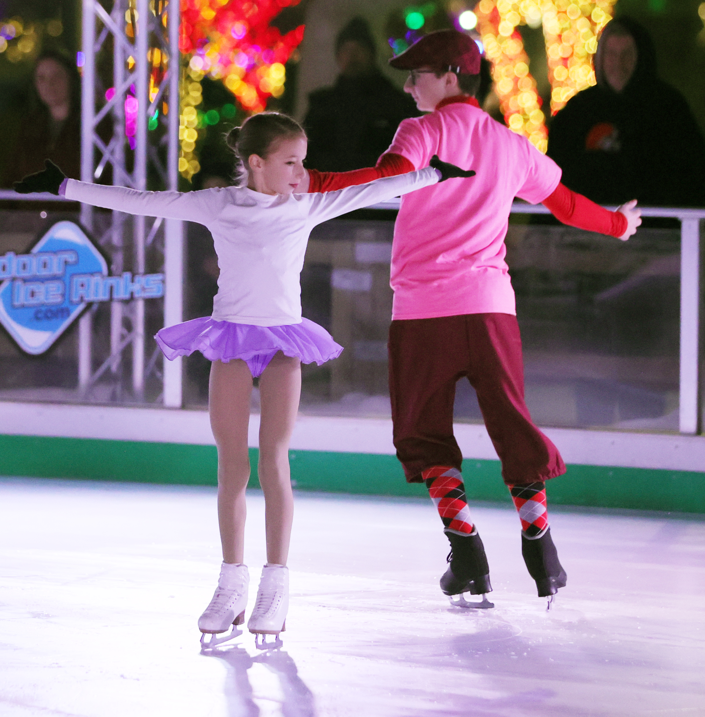 Former US gold medal Olympian figure skater Scott Hamilton skates ...