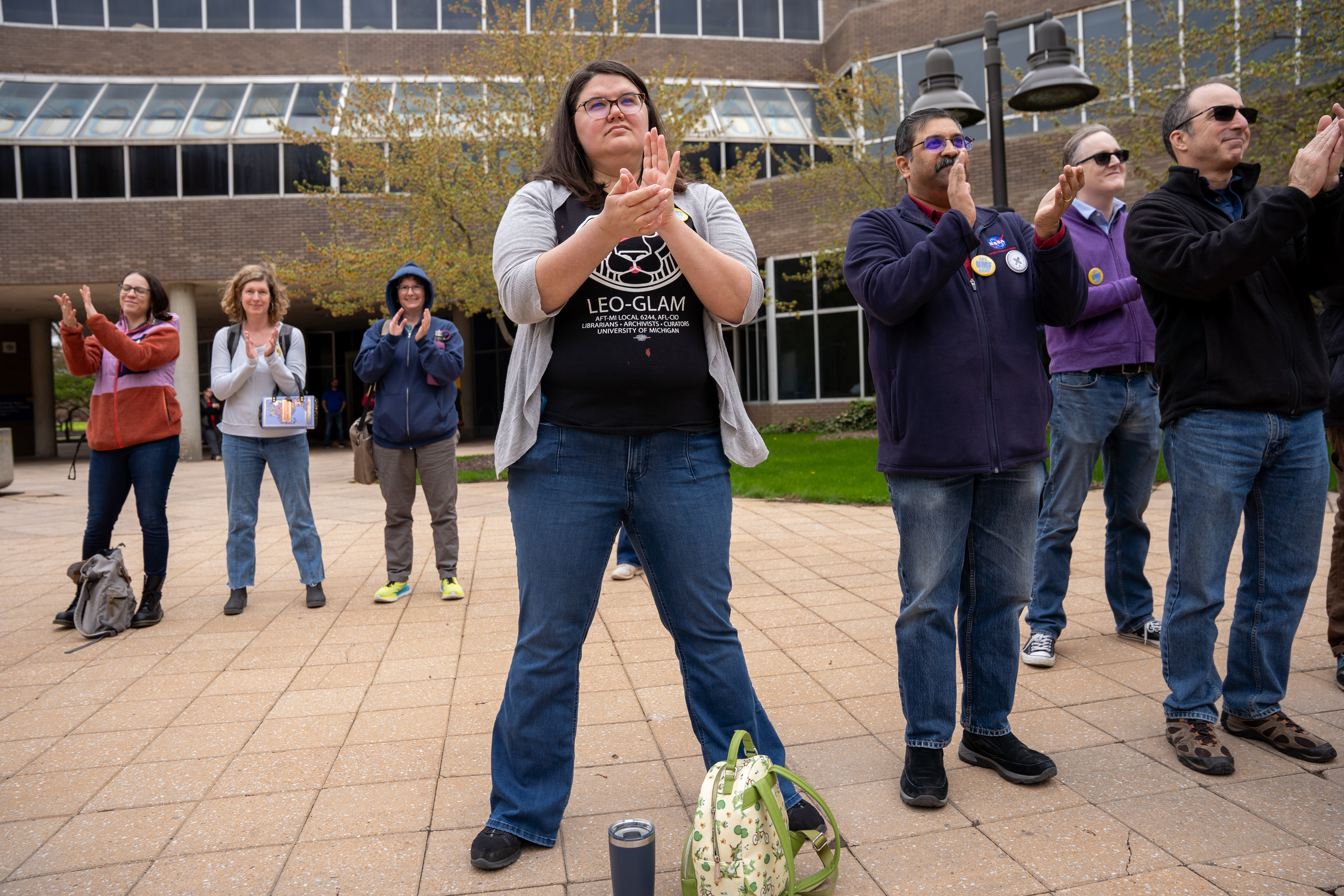 University of Michigan-Flint AFT-AAUP Local 5671 hold a press ...