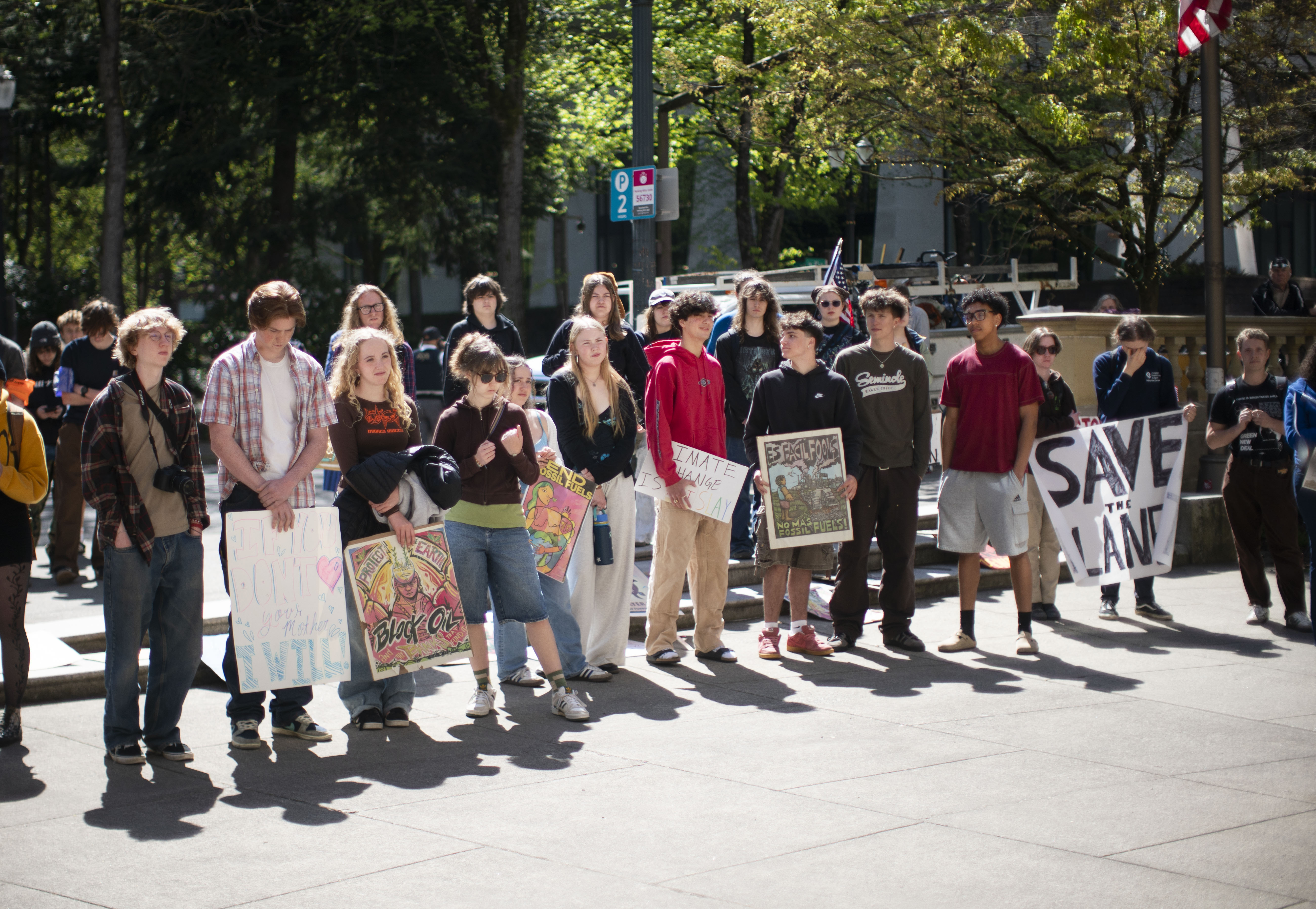 Portland Youth Climate Strike at City Hall for Earth Day rally ...