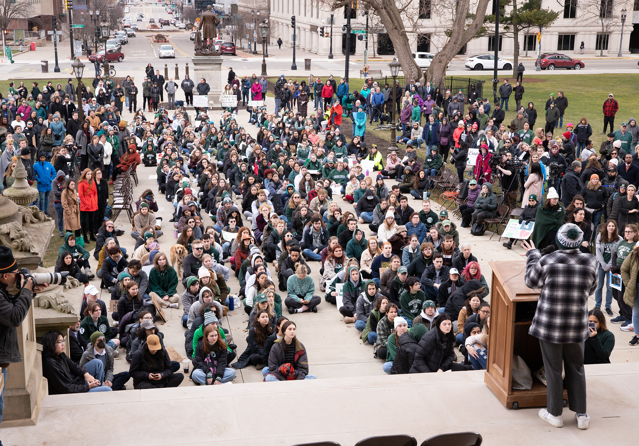 Michigan State students protest gun violence at state capitol - mlive.com