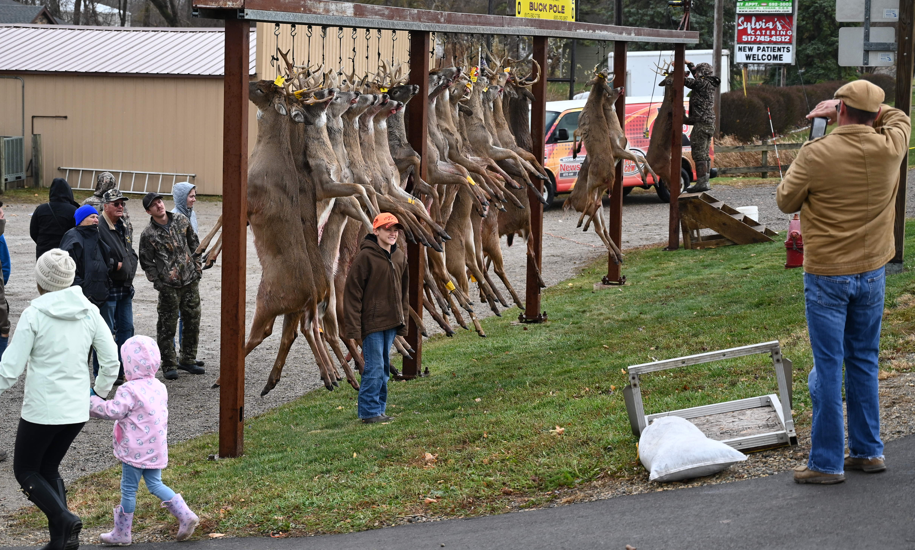 Buck poles at Jerome Country Market and Knutson's on the first day of ...