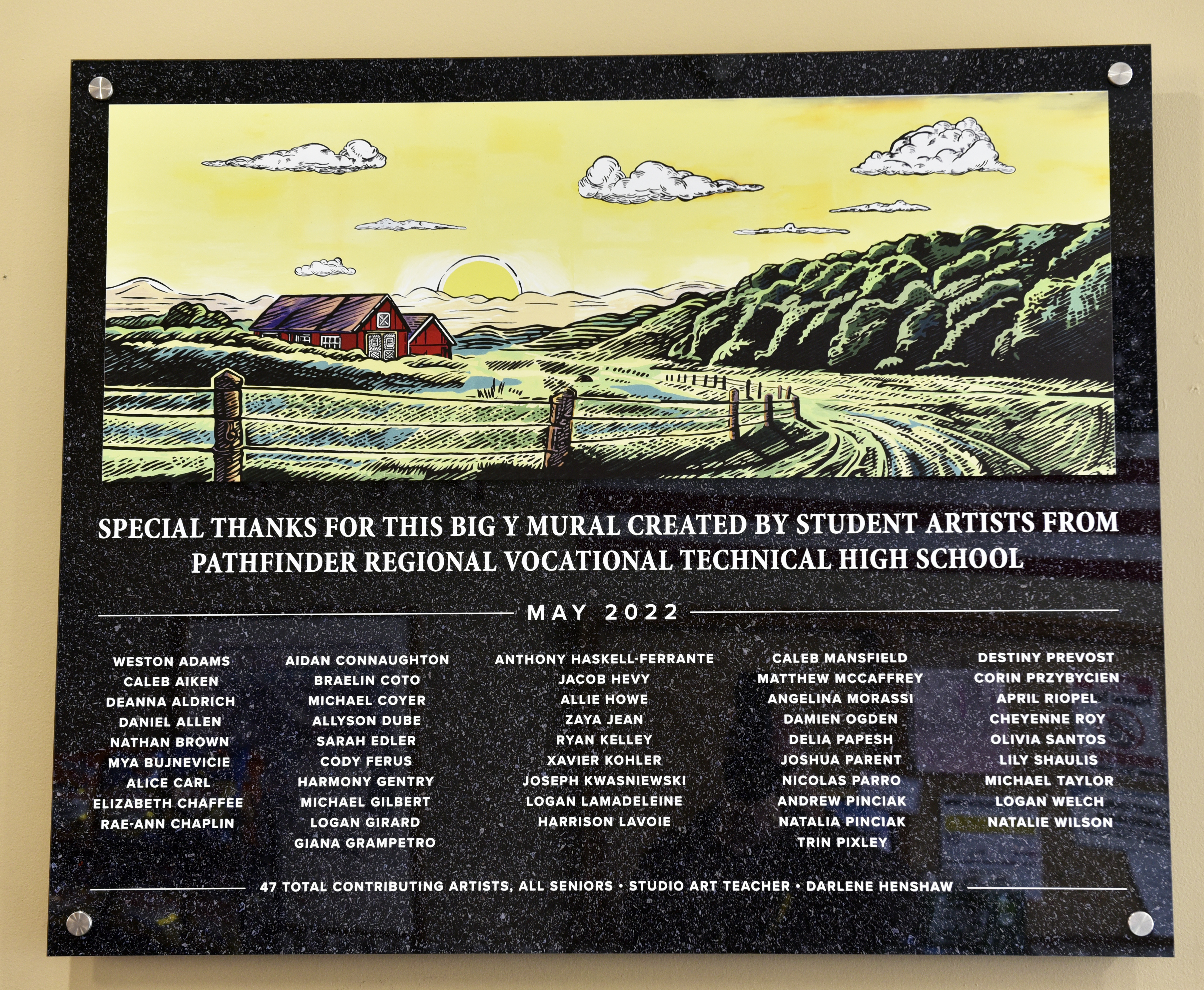 Pathfinder Vocational High students create mural for Palmer Big Y ...