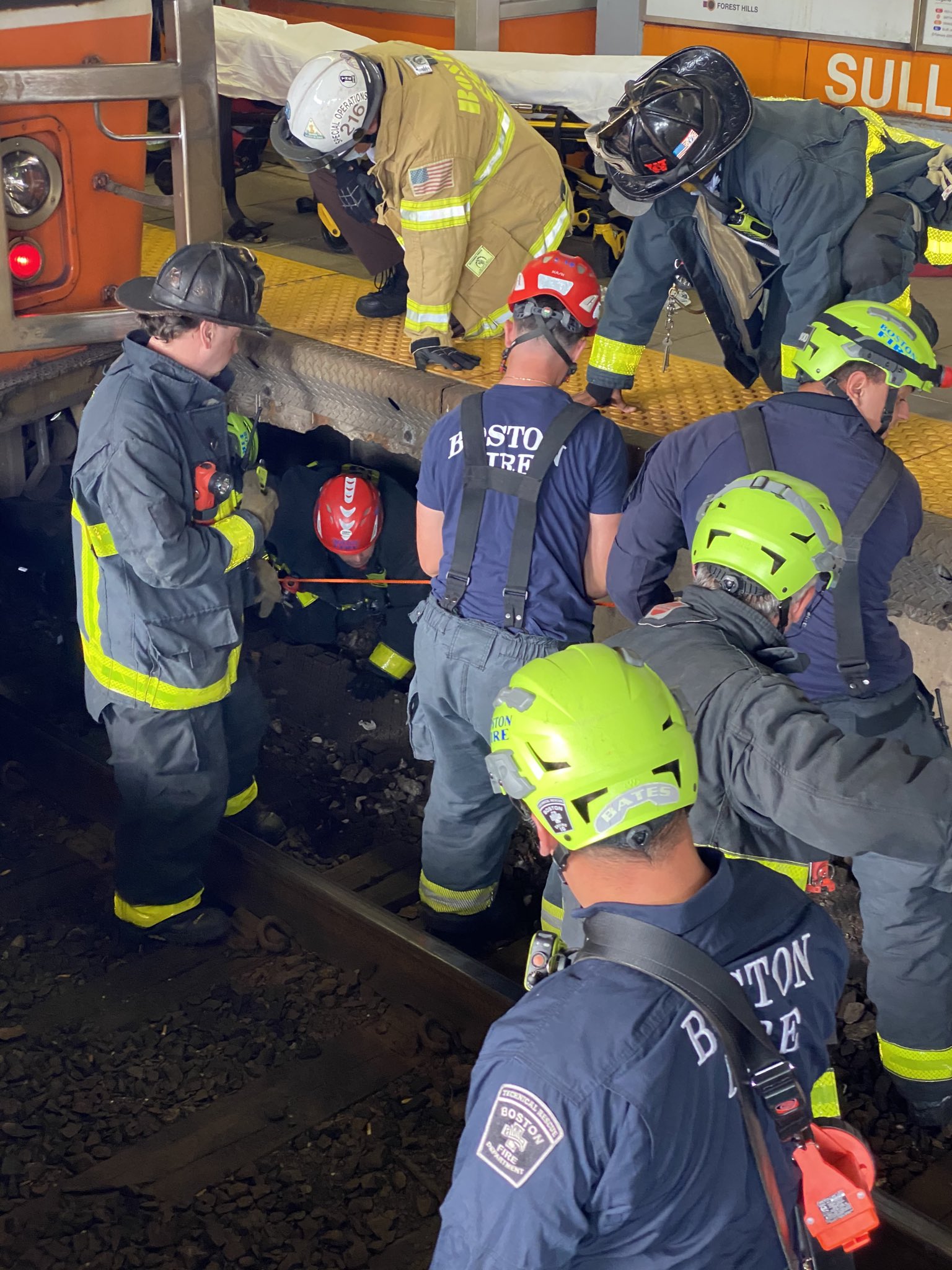 Person rescued from between platform and Orange Line train at Sullivan ...
