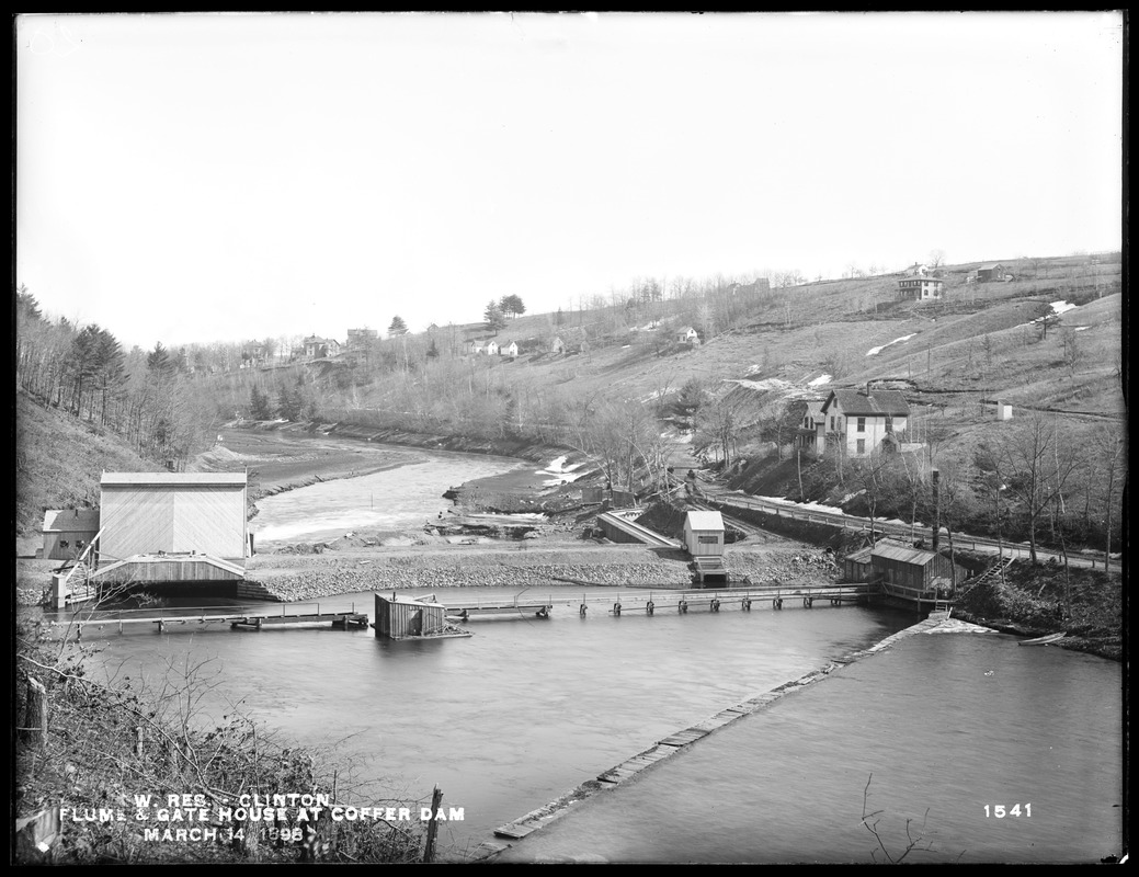 Historic photos of the construction of the Wachusett Dam in Clinton ...