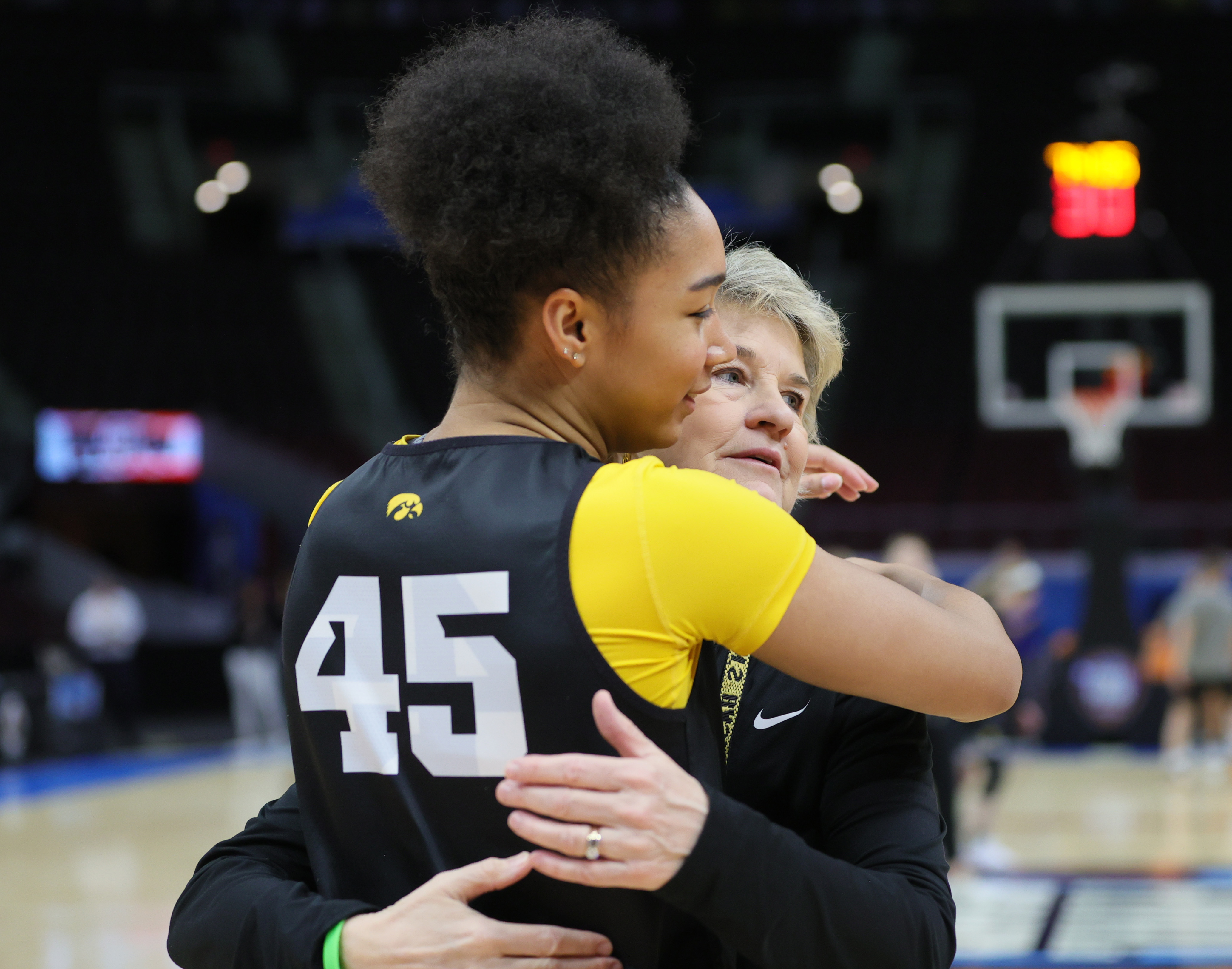 Iowa Hawkeyes Final Four practice at Rocket Mortgage FieldHouse, April ...