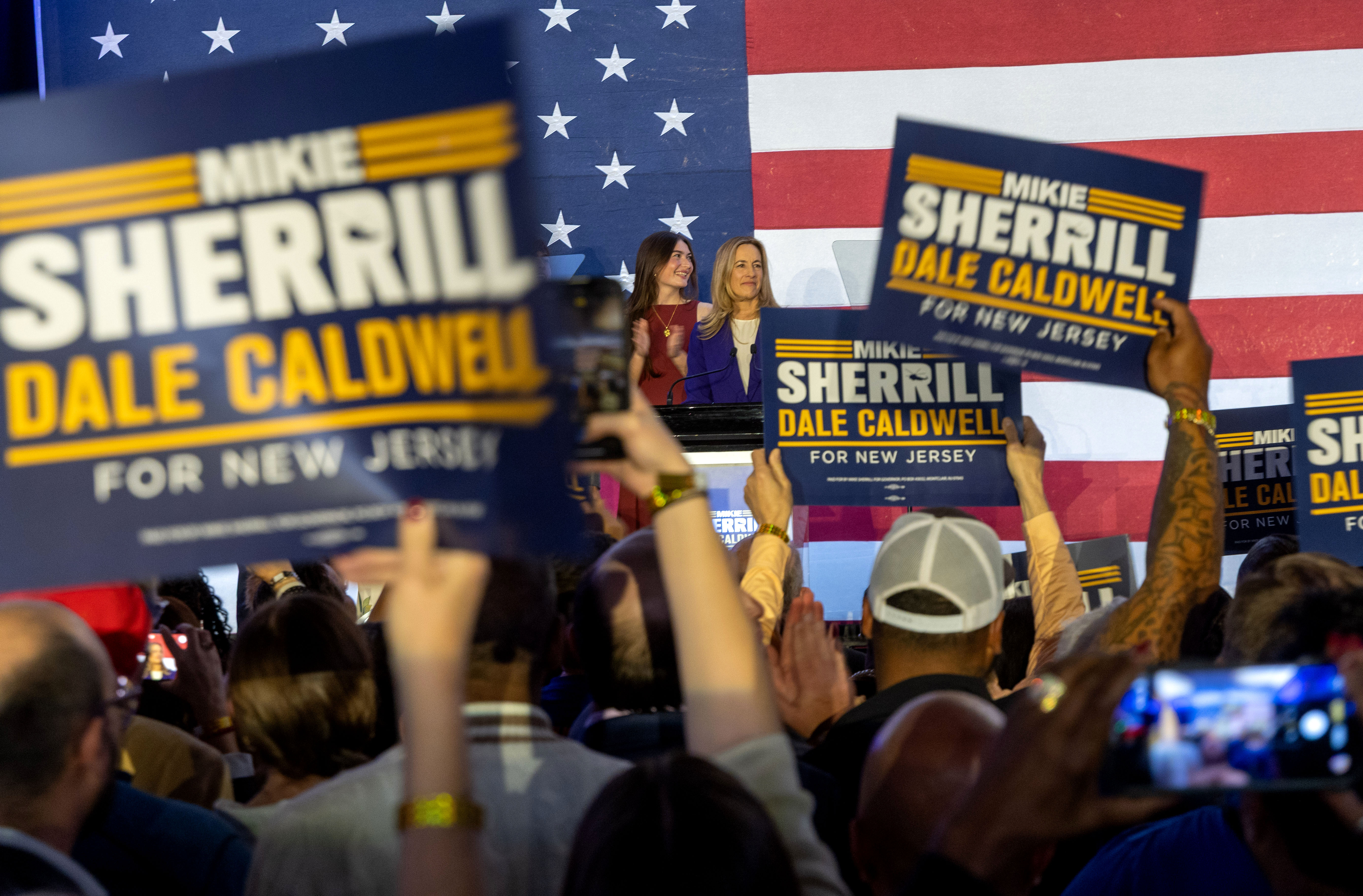 Election night at the headquarters of Mikie Sherrill - nj.com