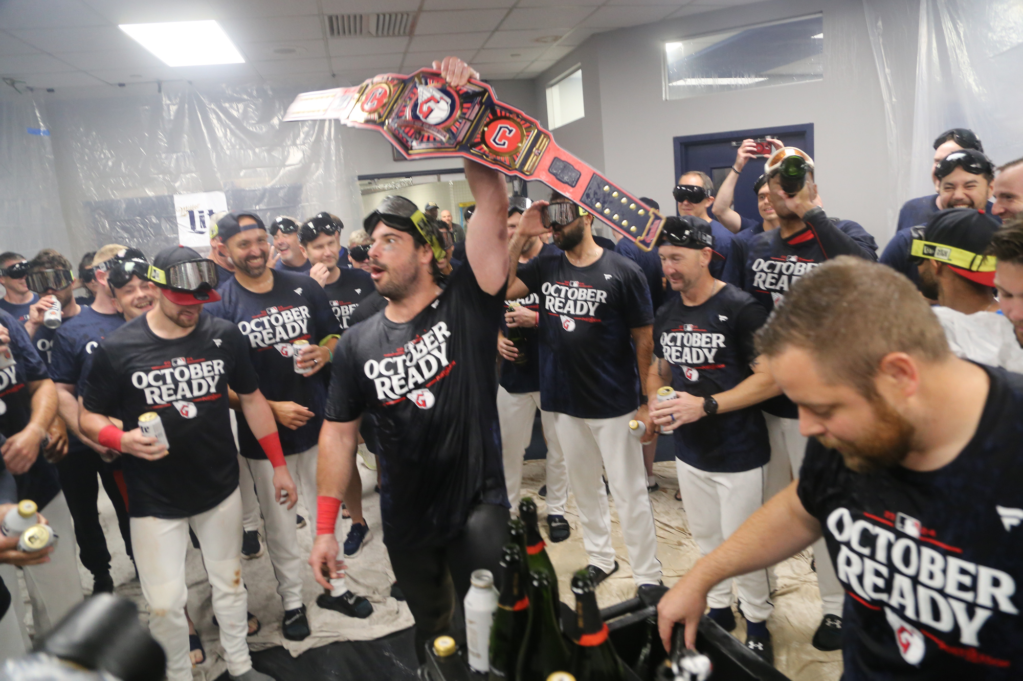 Guardians celebrate as they clinch playoff berth - cleveland.com