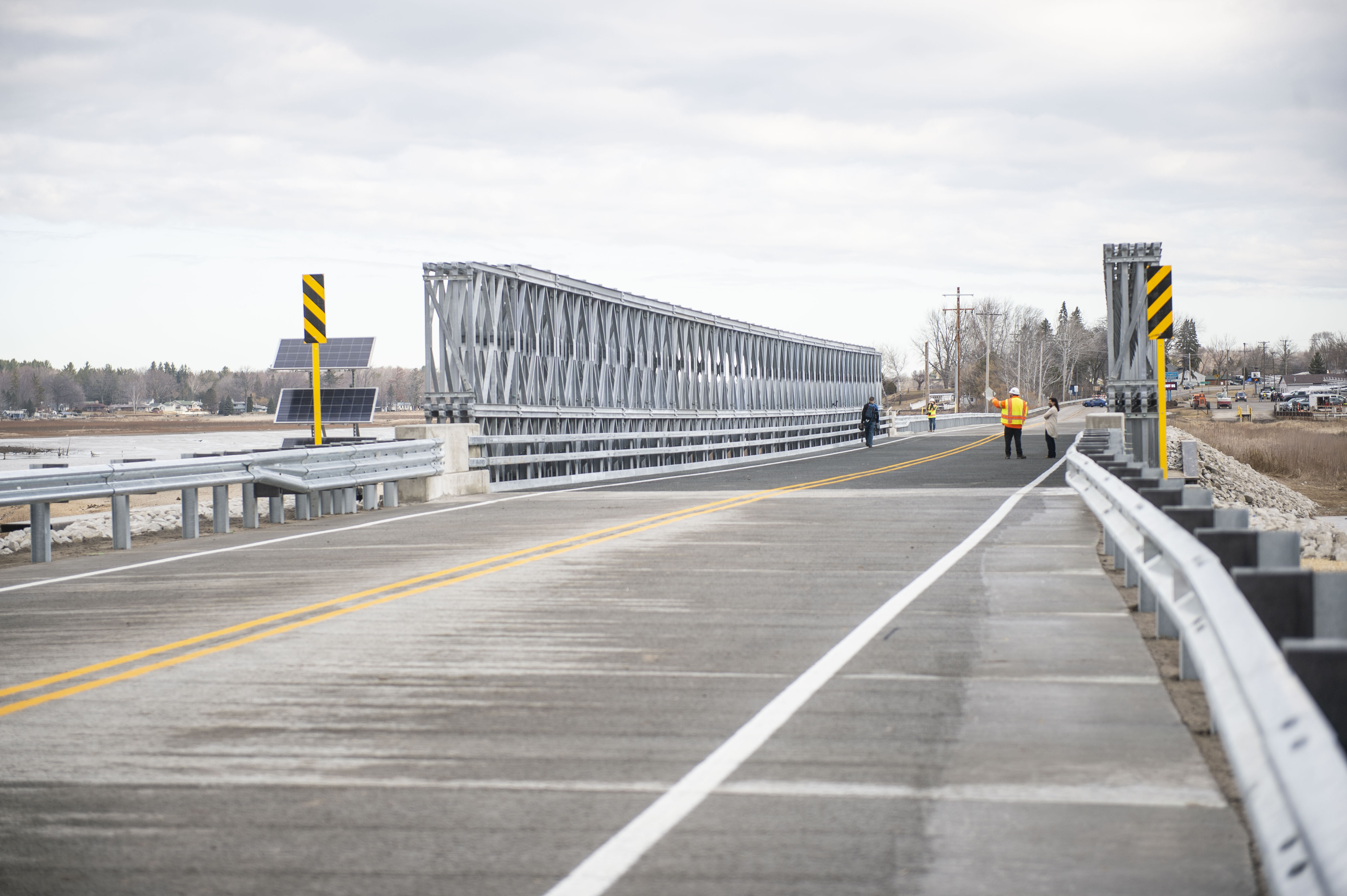 Temporary bridge in place over Tobacco River on M-30 - mlive.com