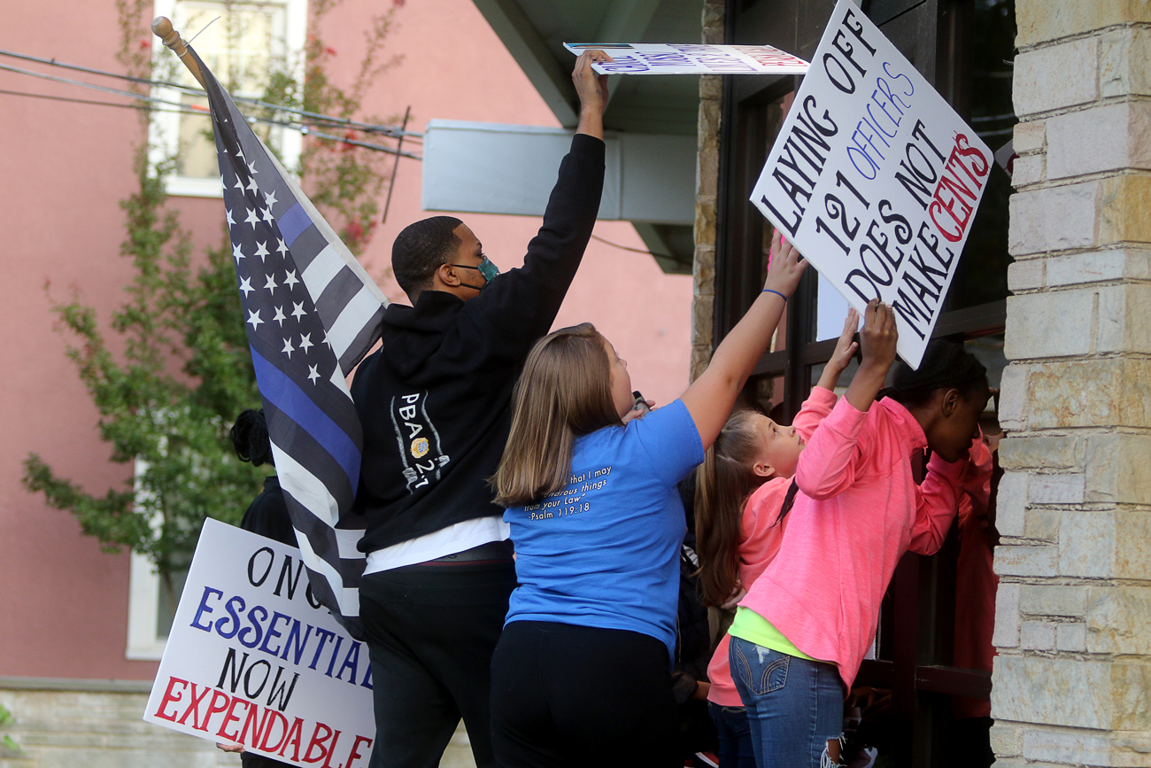 PBA Local 231 Cumberland County Corrections protest rally at the ...