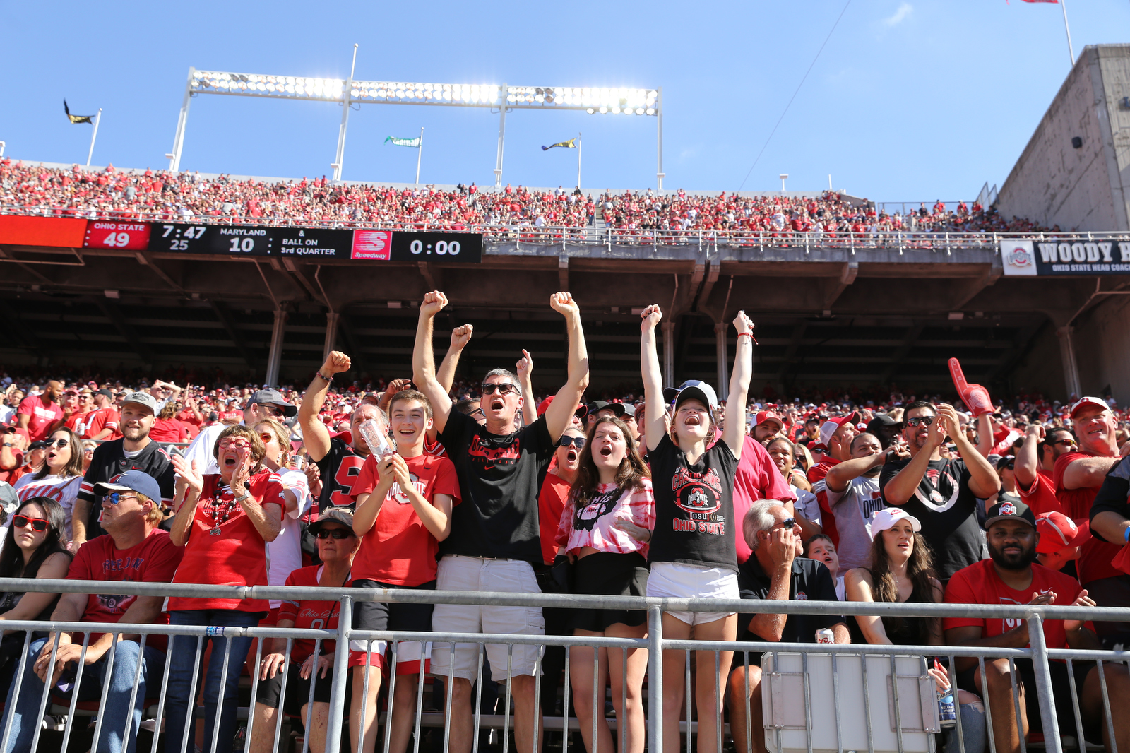 Fans at the OSU vs Maryland game in Columbus, October 8, 2021 ...
